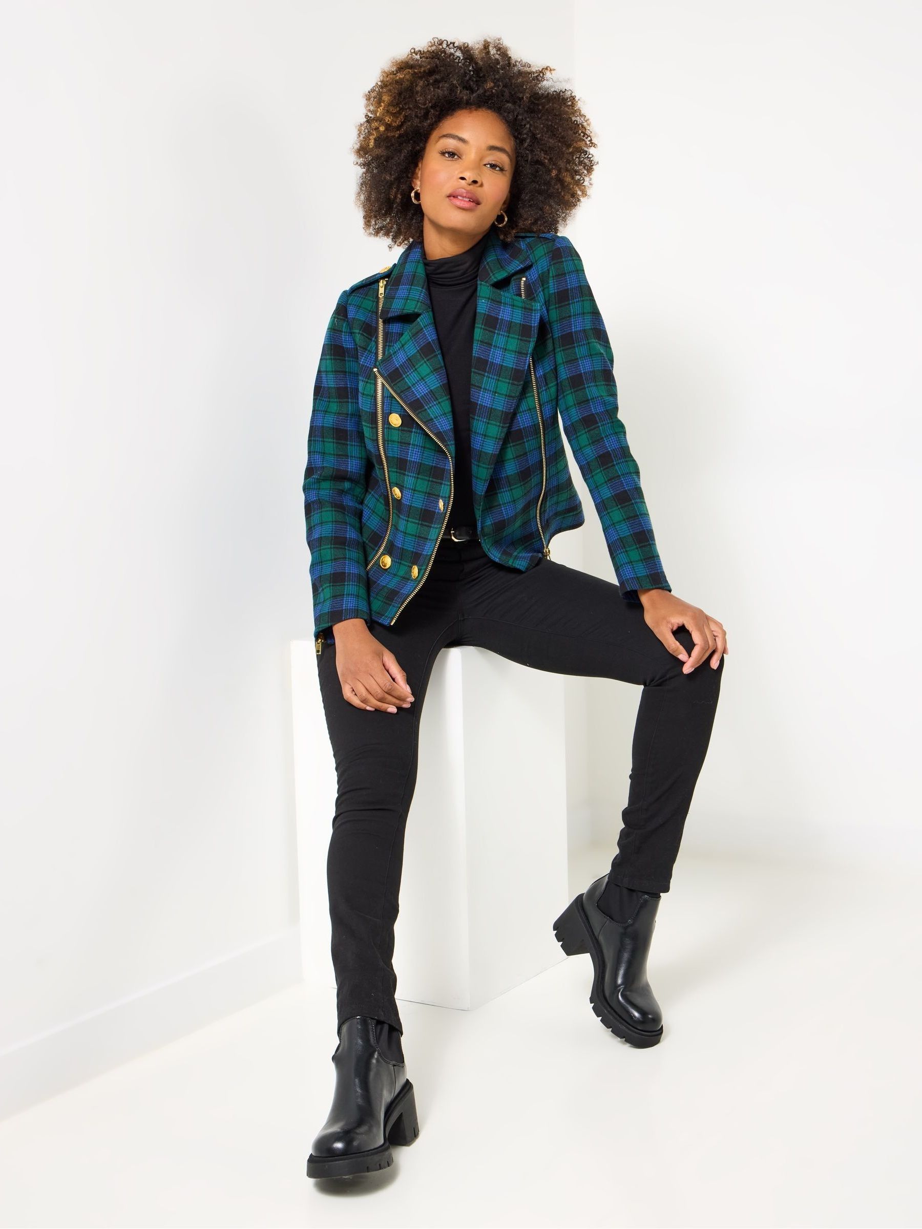 Buy Joe Browns Green Vintage Biker Jacket from Next United Arab Emirates