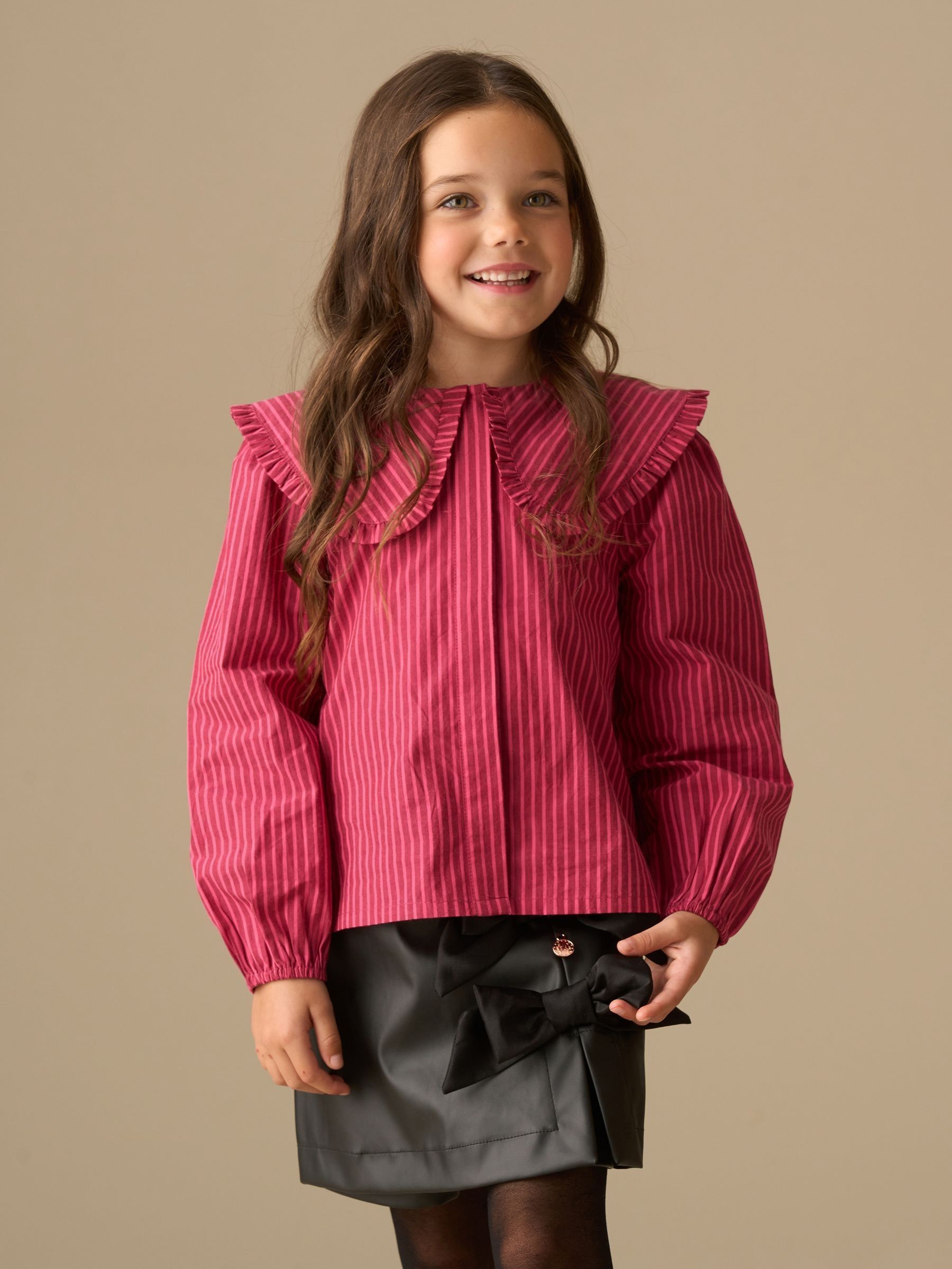 Buy Angel & Rocket Pink Maggie Frill Collar Shirt from the Next UK ...