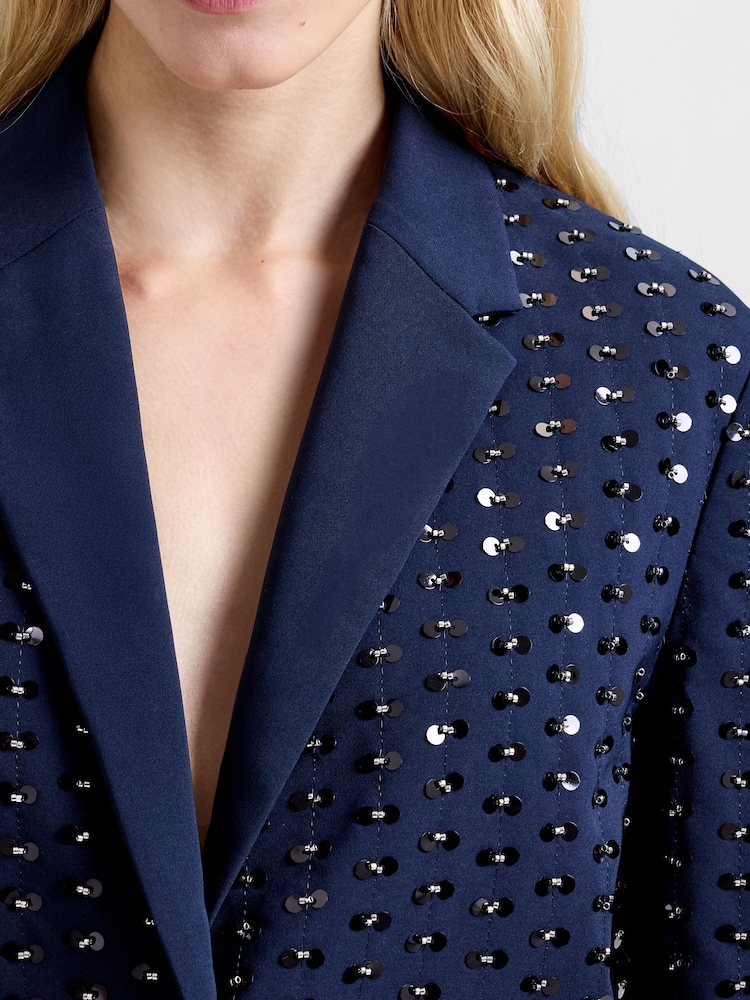 Buy French Connection Blue Sherry Embellished Blazer from Next Egypt