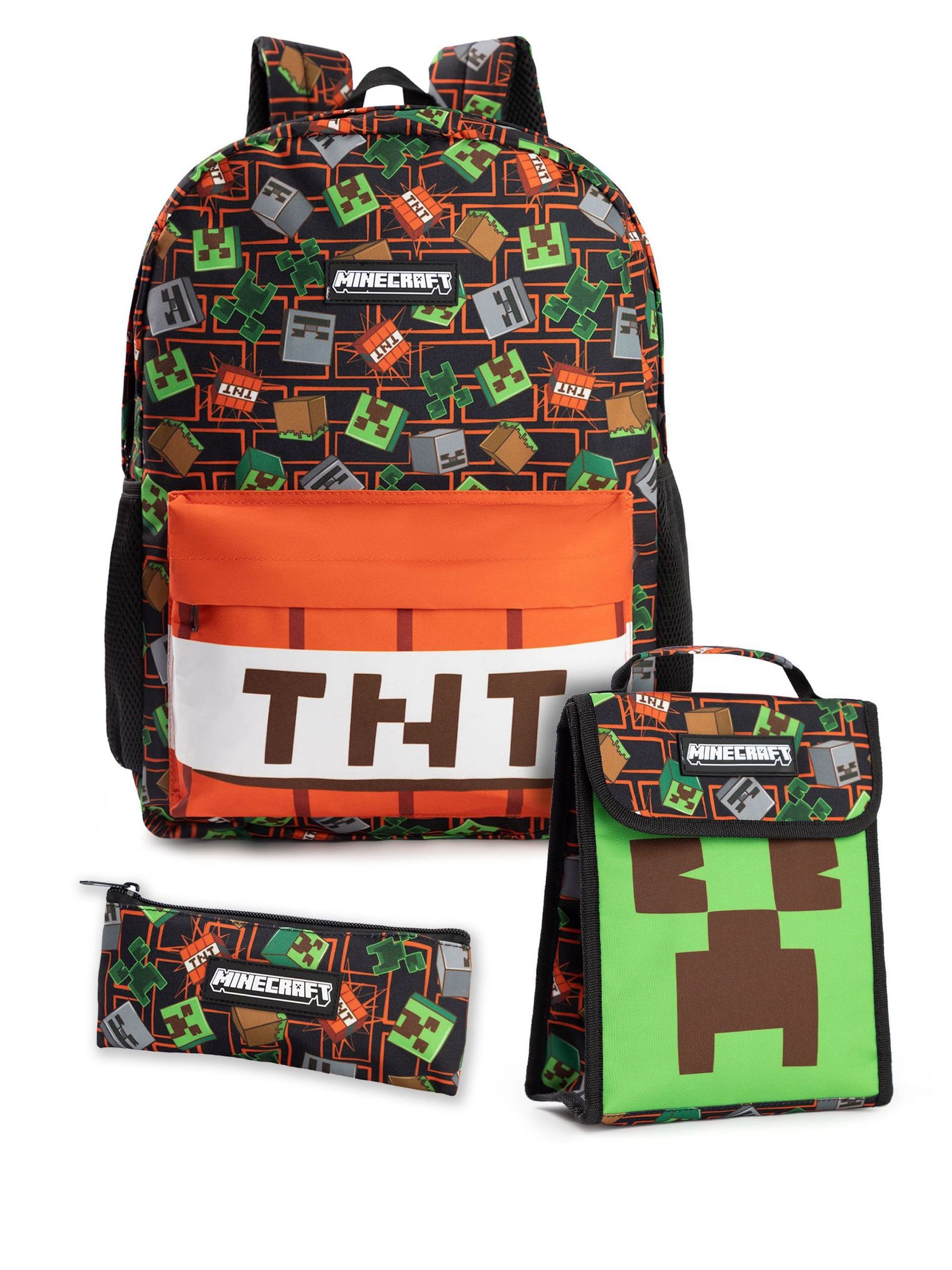 Buy Vanilla Underground Black Minecraft Backpack Set 3 Piece from the ...