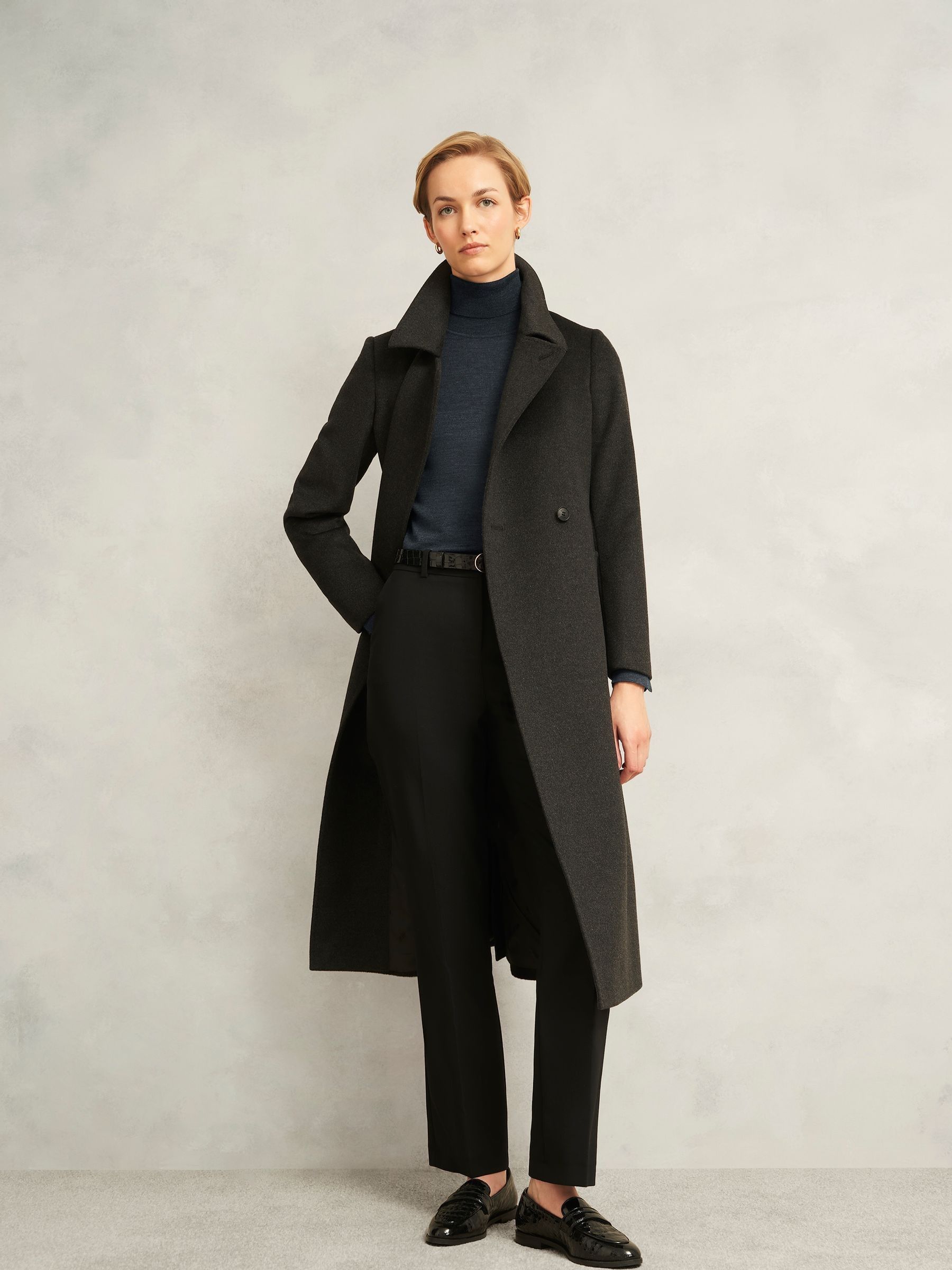 Buy Hobbs Charcoal Grey Lara Merino Rollneck Jumper from the Next UK ...
