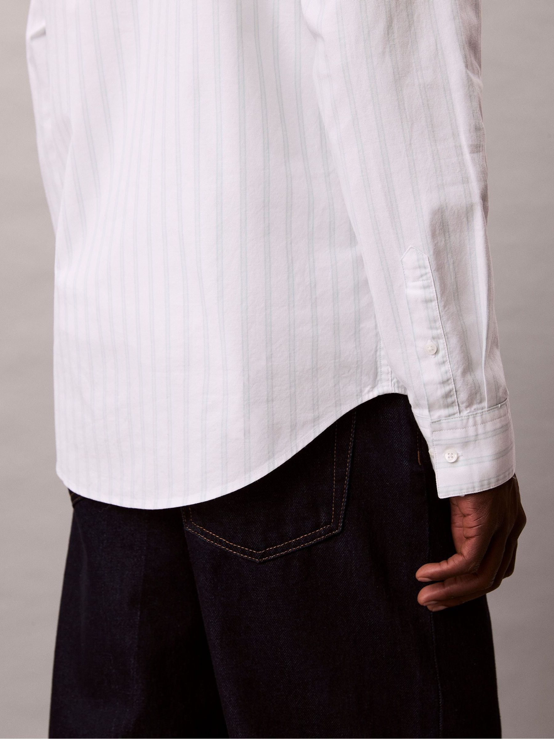 Buy Calvin Klein Stripe Oxford Classic Button-Down Shirt from Next ...