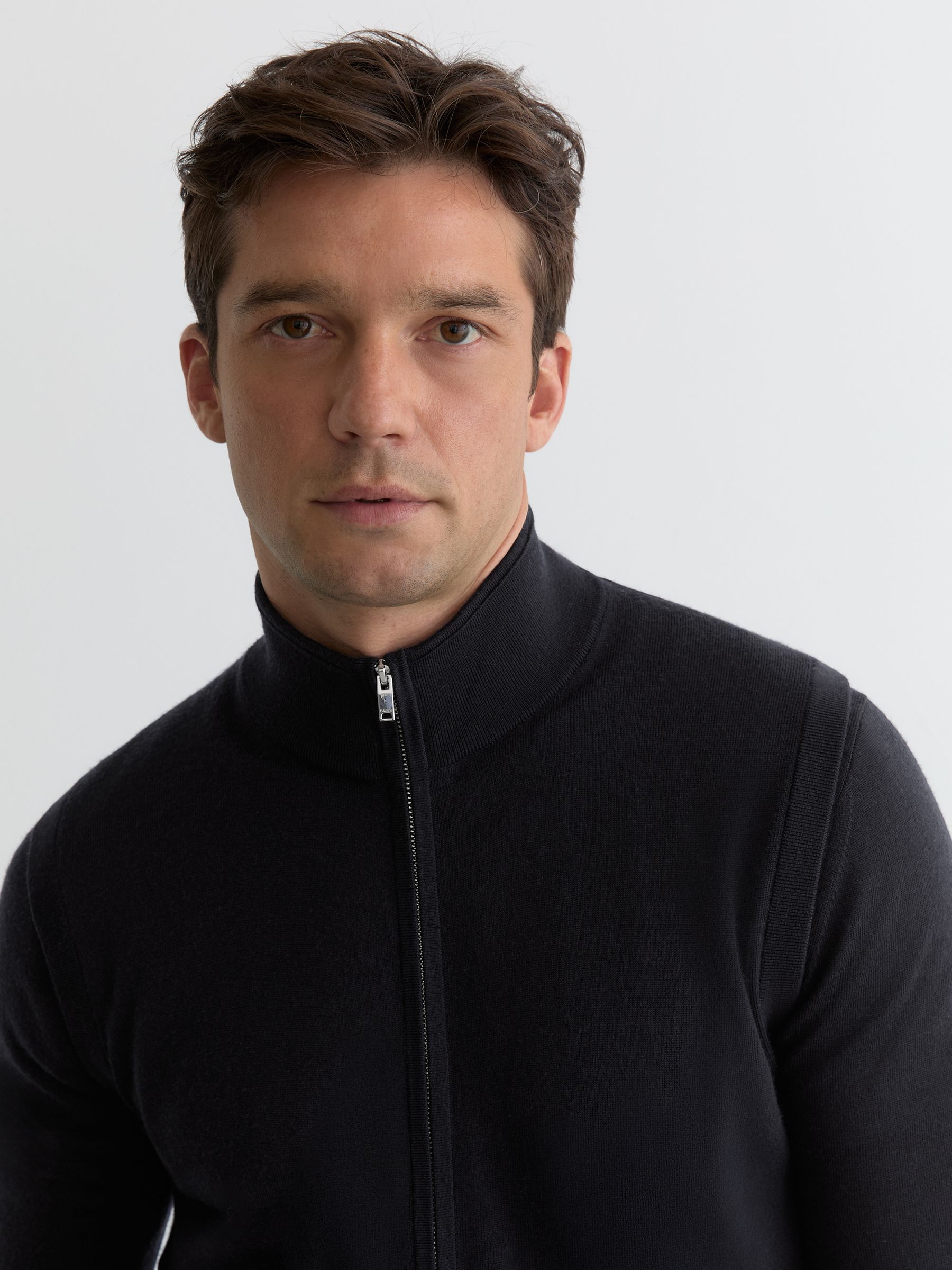 Buy Reiss Navy Leeds Merino Wool Zip-Through Gilet from Next Ireland