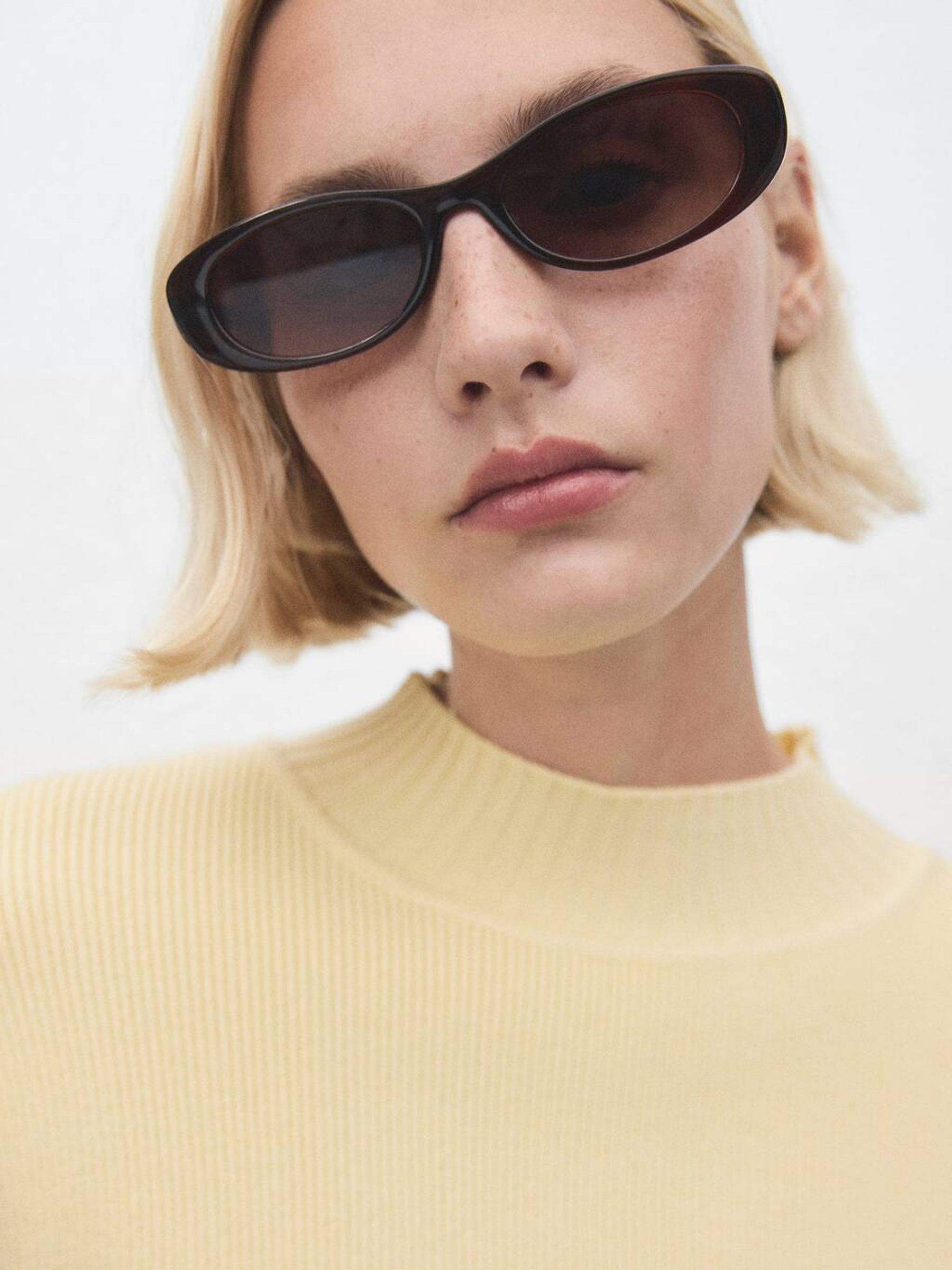 Buy Mango Yellow Round Neck Long Sleeve Jumper from the Next UK online shop