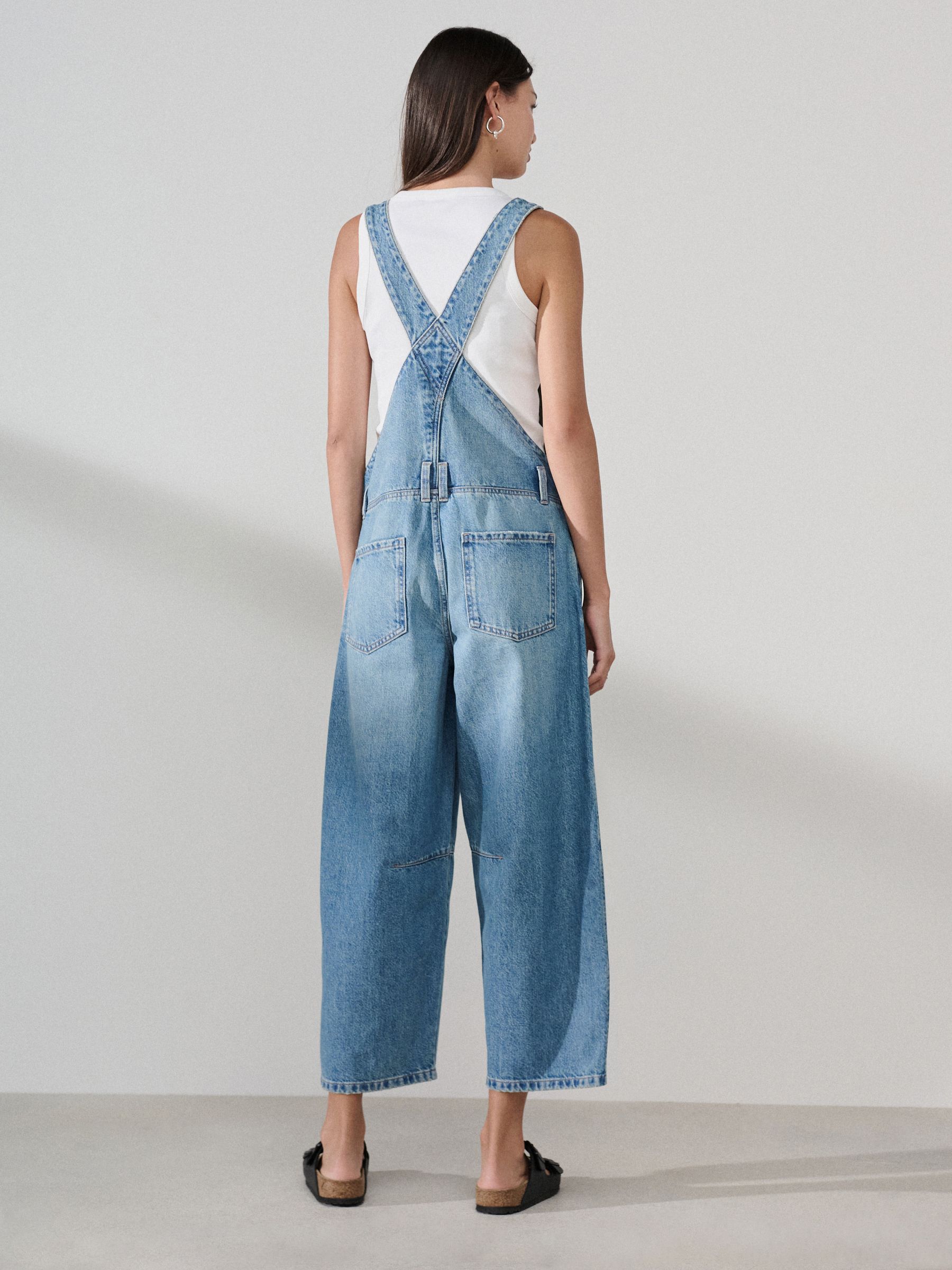 Buy Light Blue Denim Barrel Dungaree Jumpsuit from the Next UK online shop