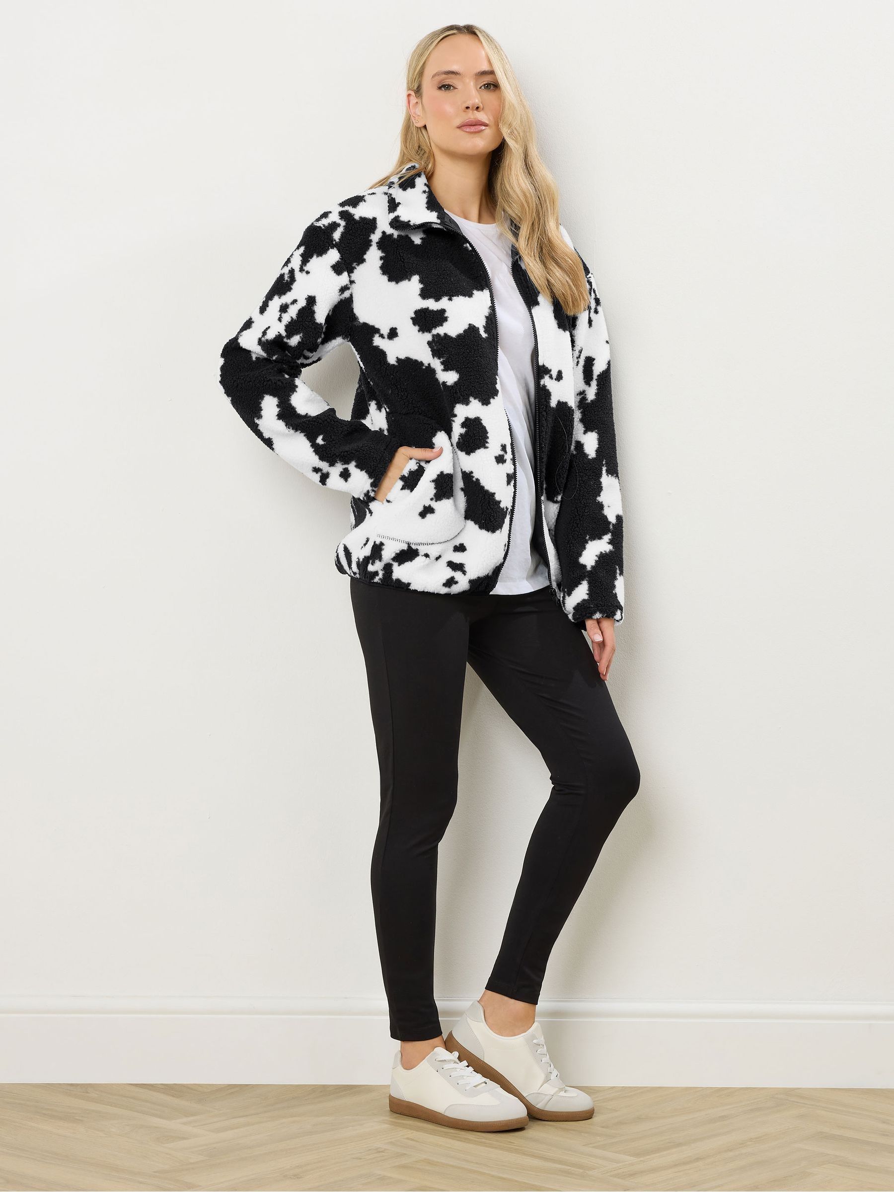 Buy Long Tall Sally Black Zip Through Borg Jacket from the Next UK ...