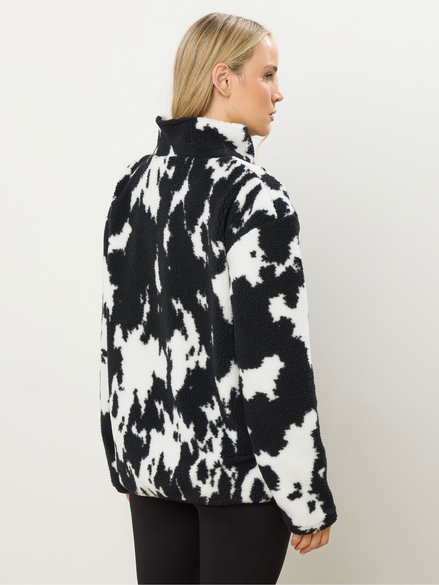 Buy Long Tall Sally Black Zip Through Borg Jacket from the Next UK ...