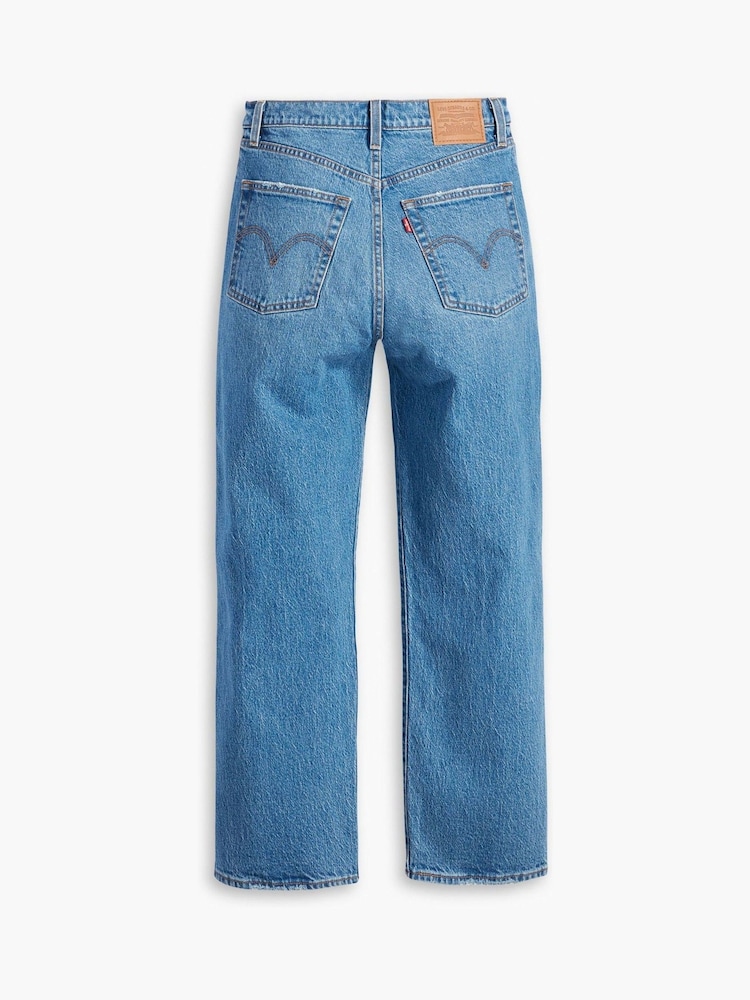 Buy Levi's® Blue Ribcage Straight Ankle Jeans from the Next UK online shop