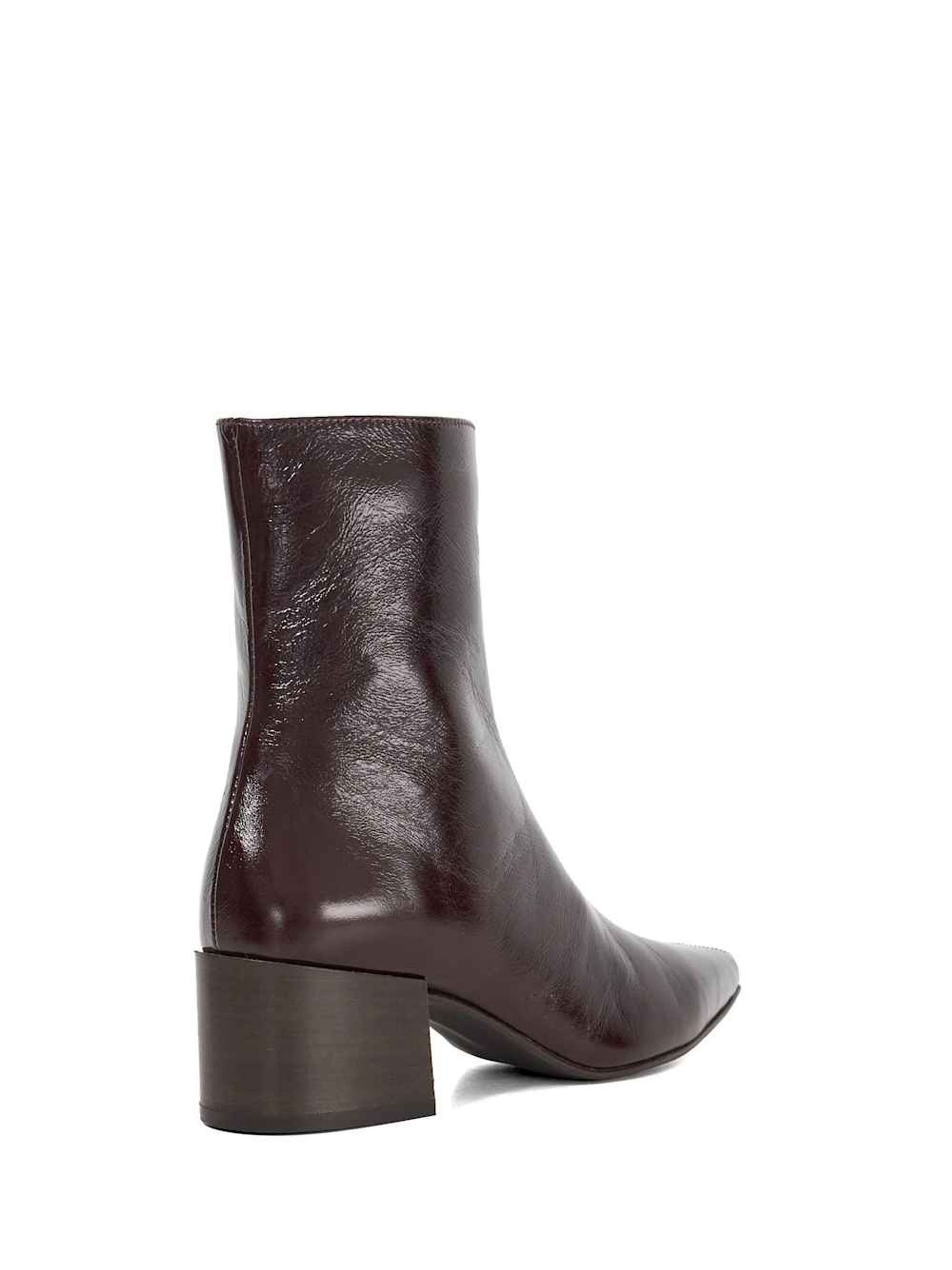 Buy Dune London Brown Pami Pointed Toe Block Ankle Boots from Next Belgium