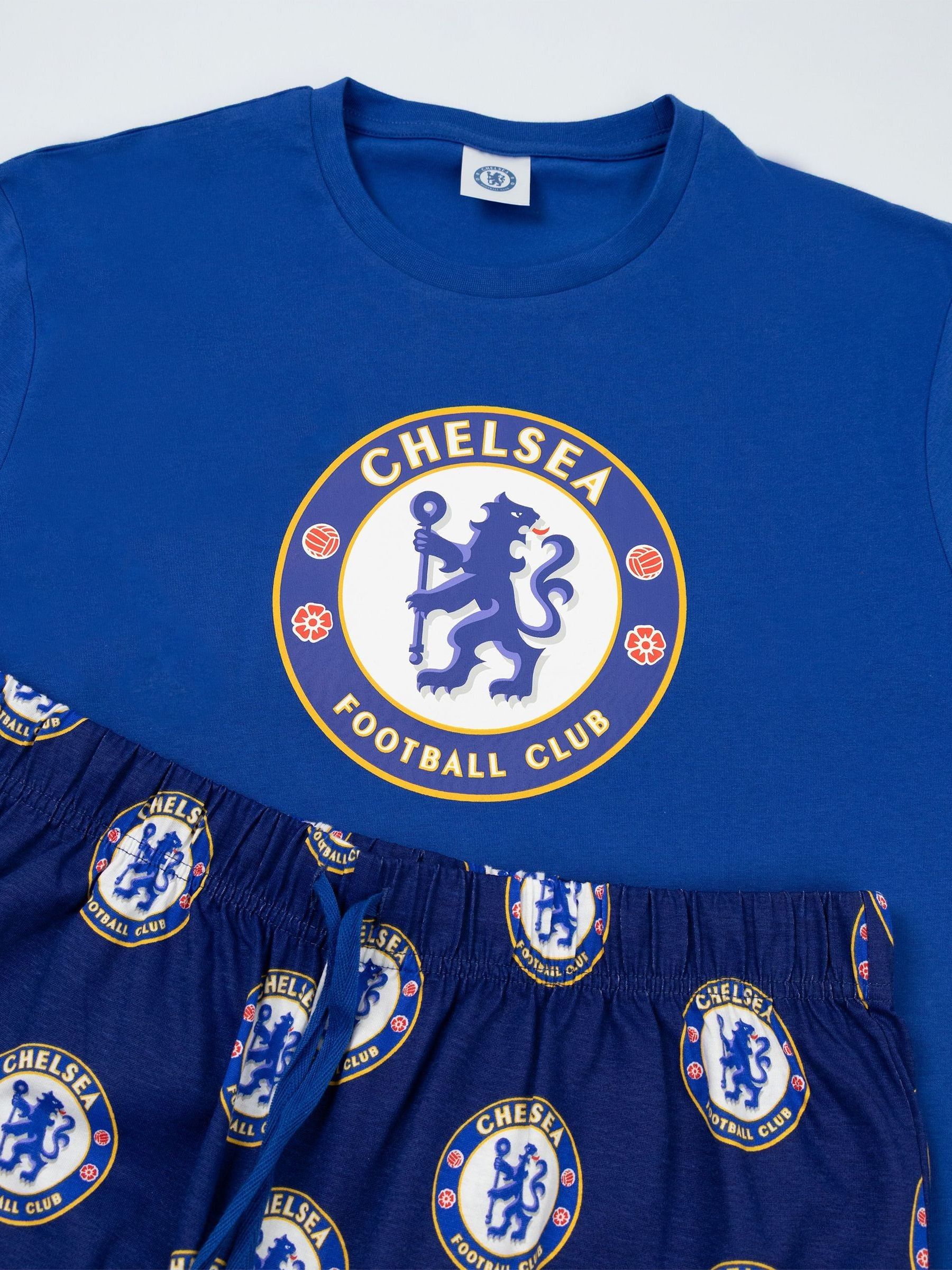 Buy Vanilla Underground Blue Chelsea Short Sleeve Long Leg Pyjamas Set ...