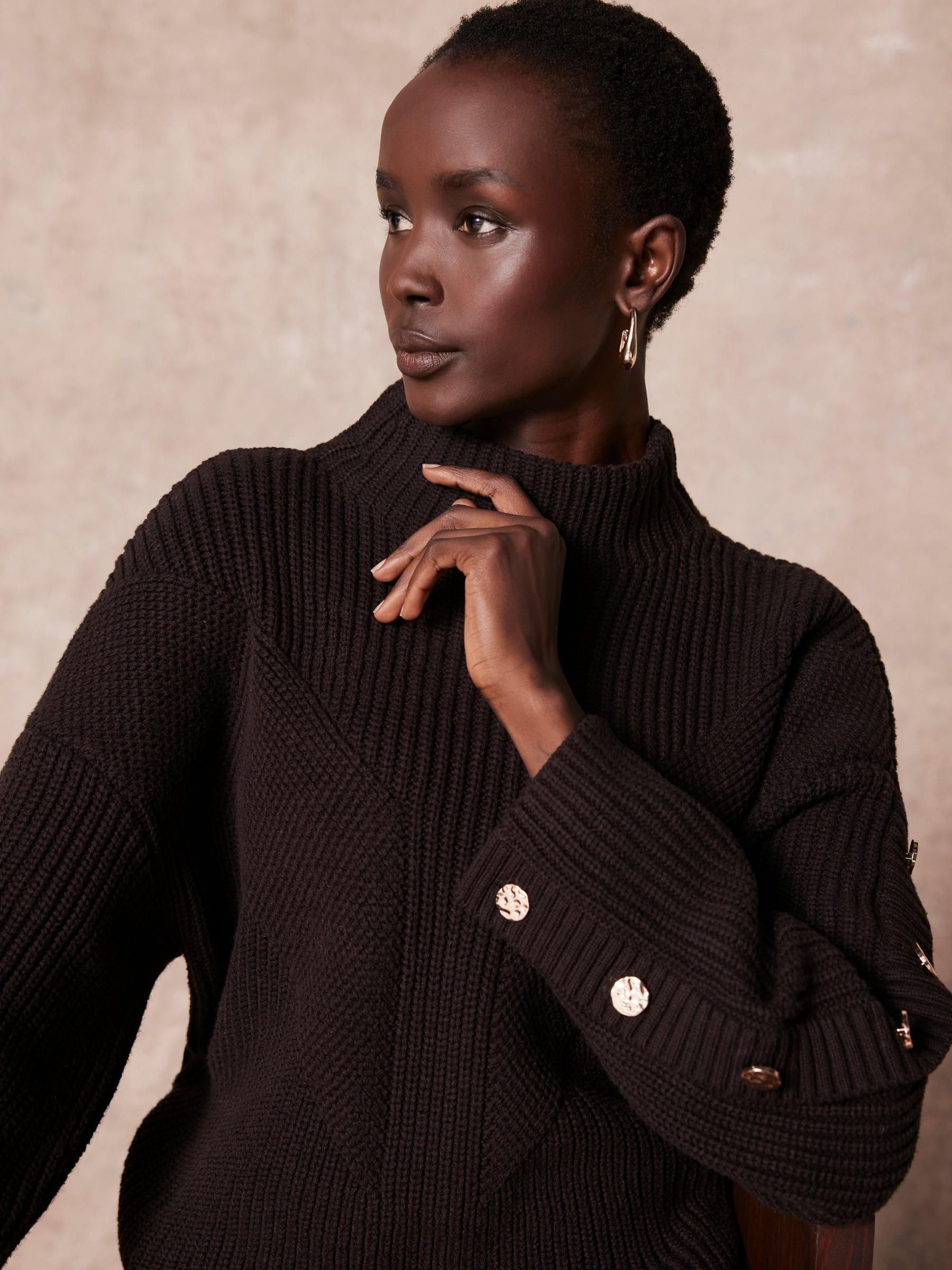 Buy Mint Velvet Brown Button Detail Jumper from Next Ireland