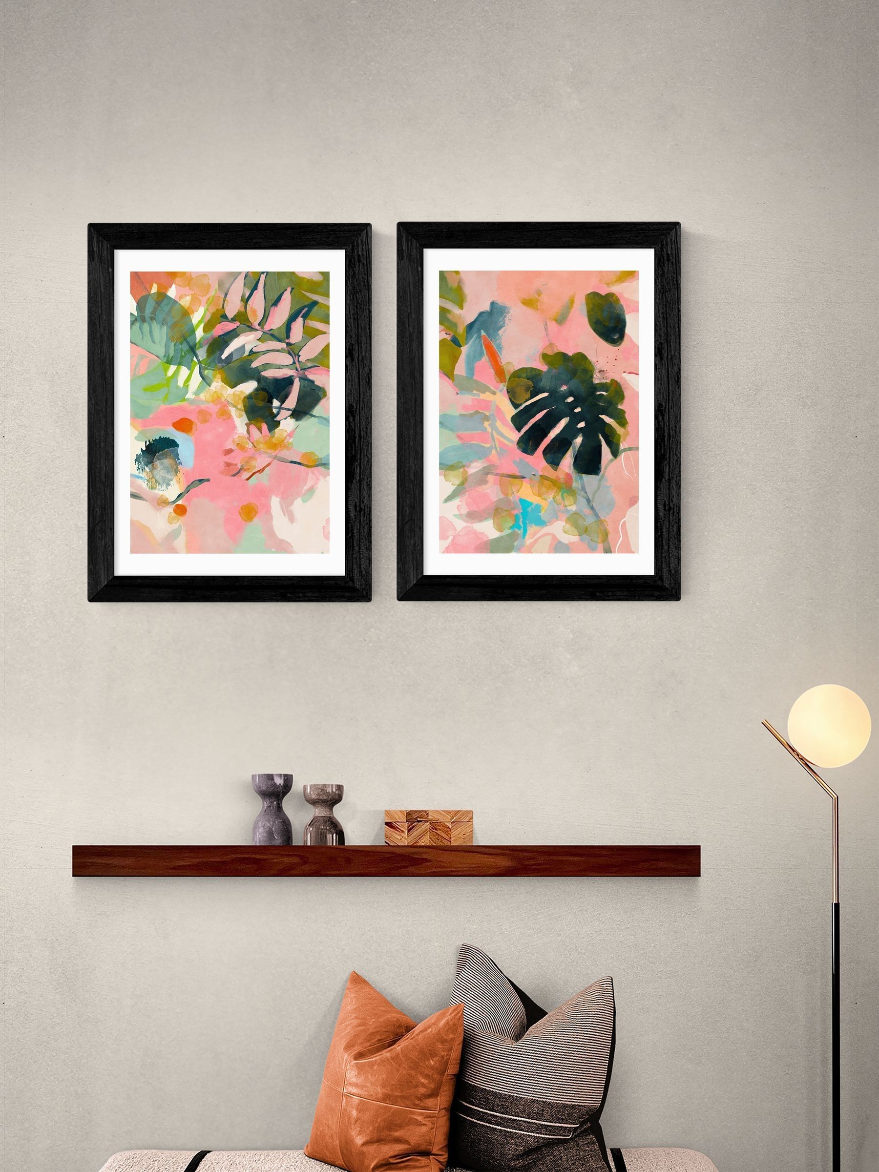Buy East End Prints Set of 2 Black Tropical Oasis Wall Arts Prints by ...