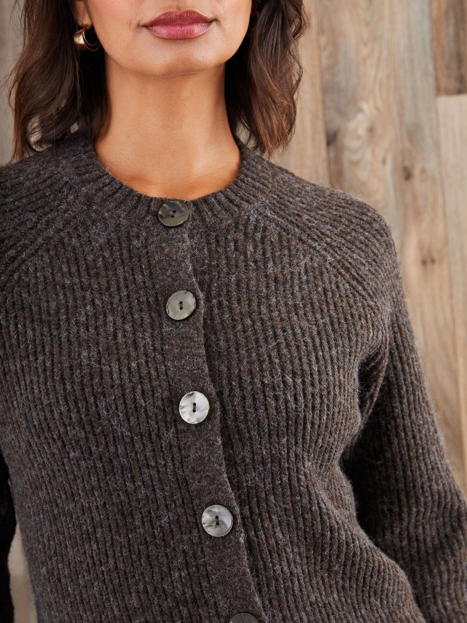 Buy Threadbare Brown Chunky Knit Button Up Cardigan from the Next UK ...