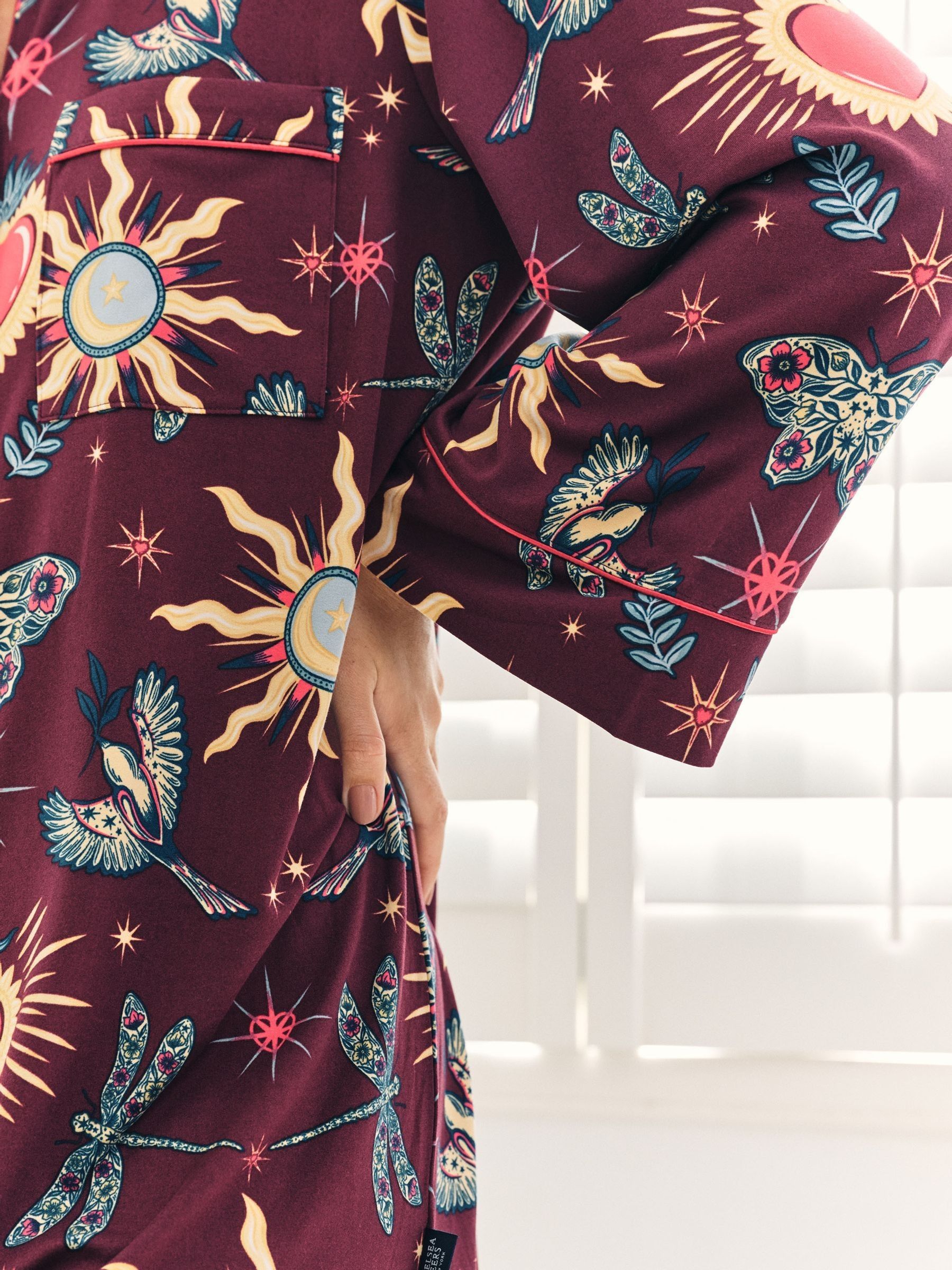 Buy Chelsea Peers Red Enchanted Glade Print Nightshirt from Next USA
