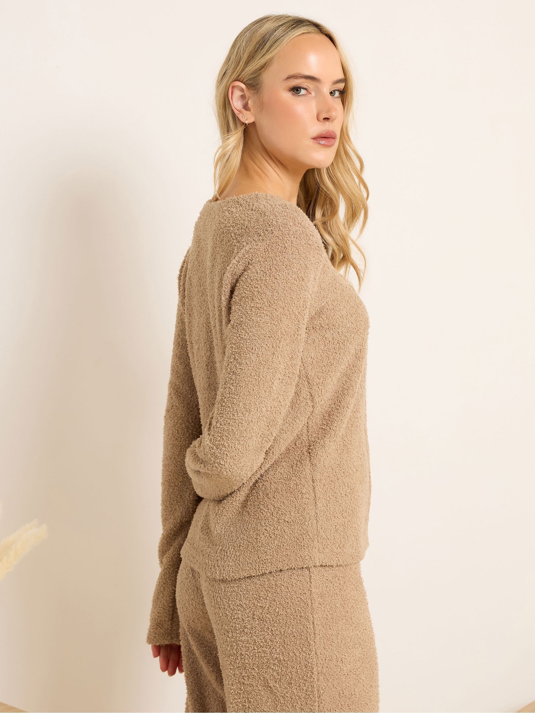 Buy Long Tall Sally Chocolate Brown Chenille Cardigan Pyjamas Top from ...