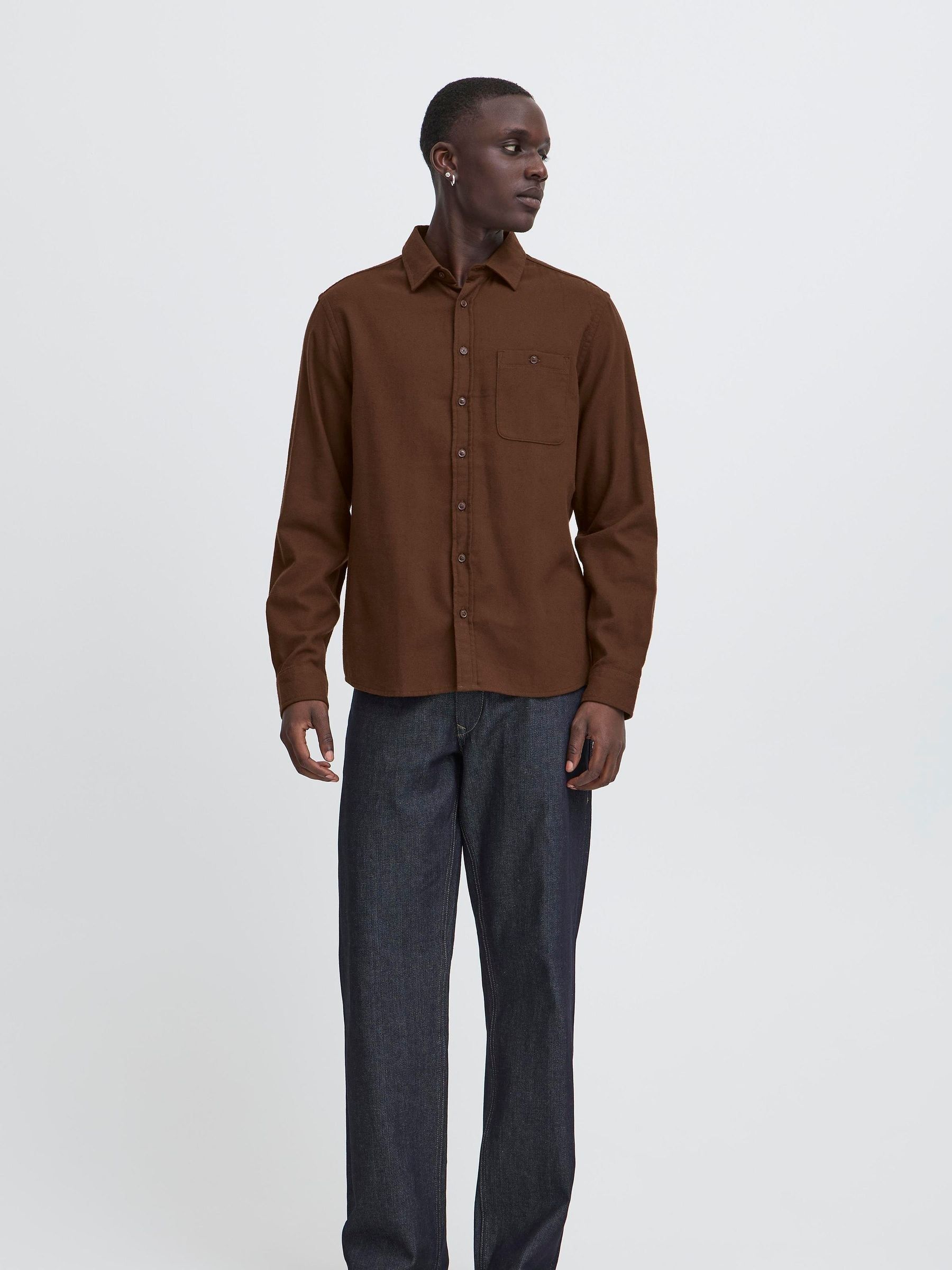 Buy Blend Brown Casual Long Sleeve Shirt from the Next UK online shop