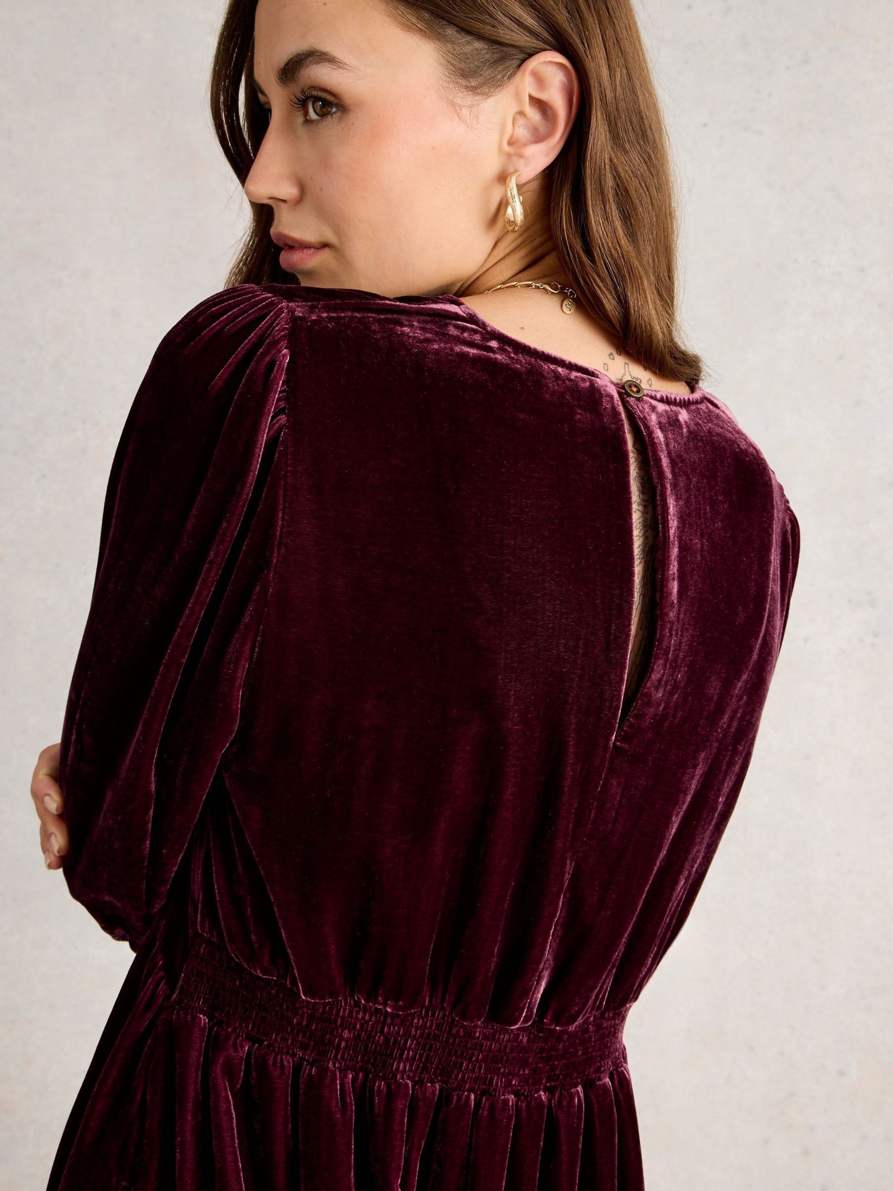 Buy White Stuff Purple Lucy Velvet Dress from the Next UK online shop