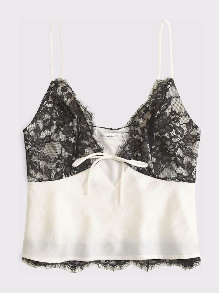 Buy Grey - Abercrombie & Fitch Sheer V-Neck Cami Vest from Next Germany