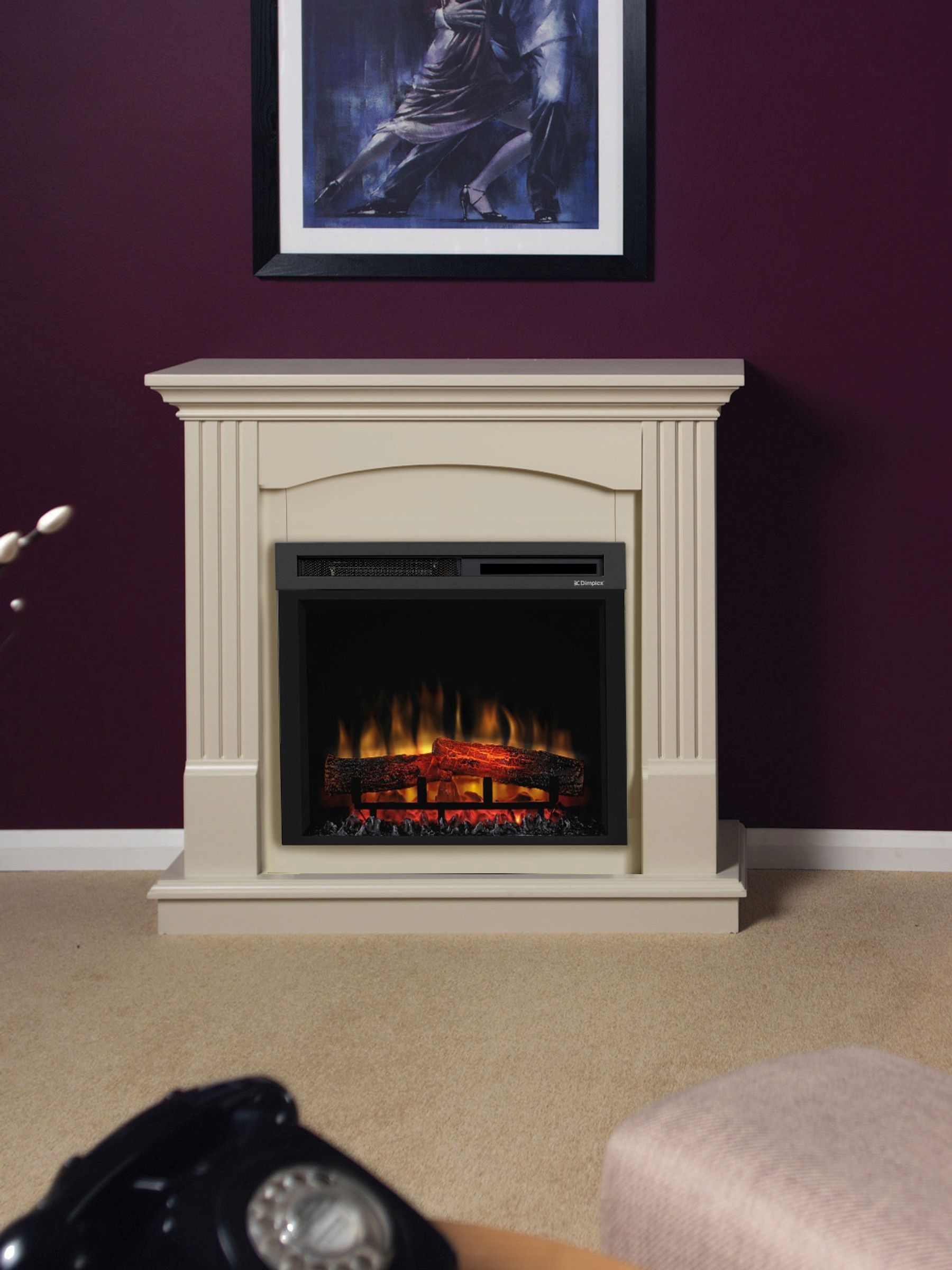 Buy Dimplex Cream Chadwick Optiflame Electric Fireplace Suite from the ...