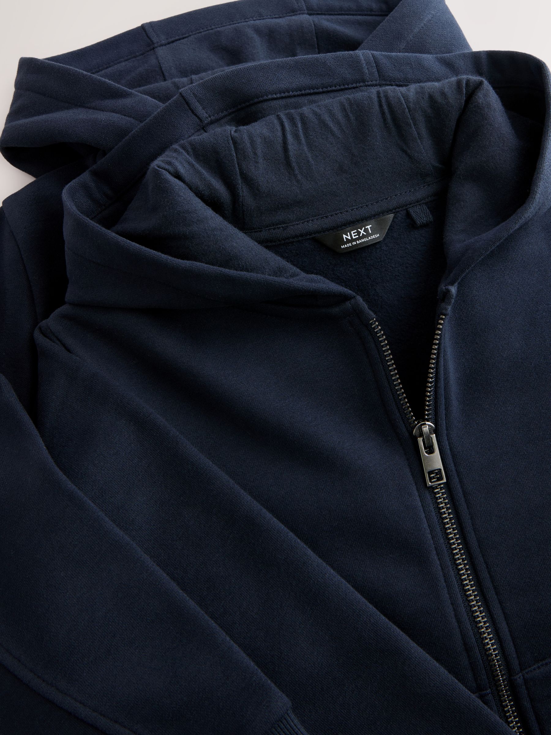 Buy Navy Blue 2 Pack Plain Zip Through Hoodie (3-16yrs) from Next South ...