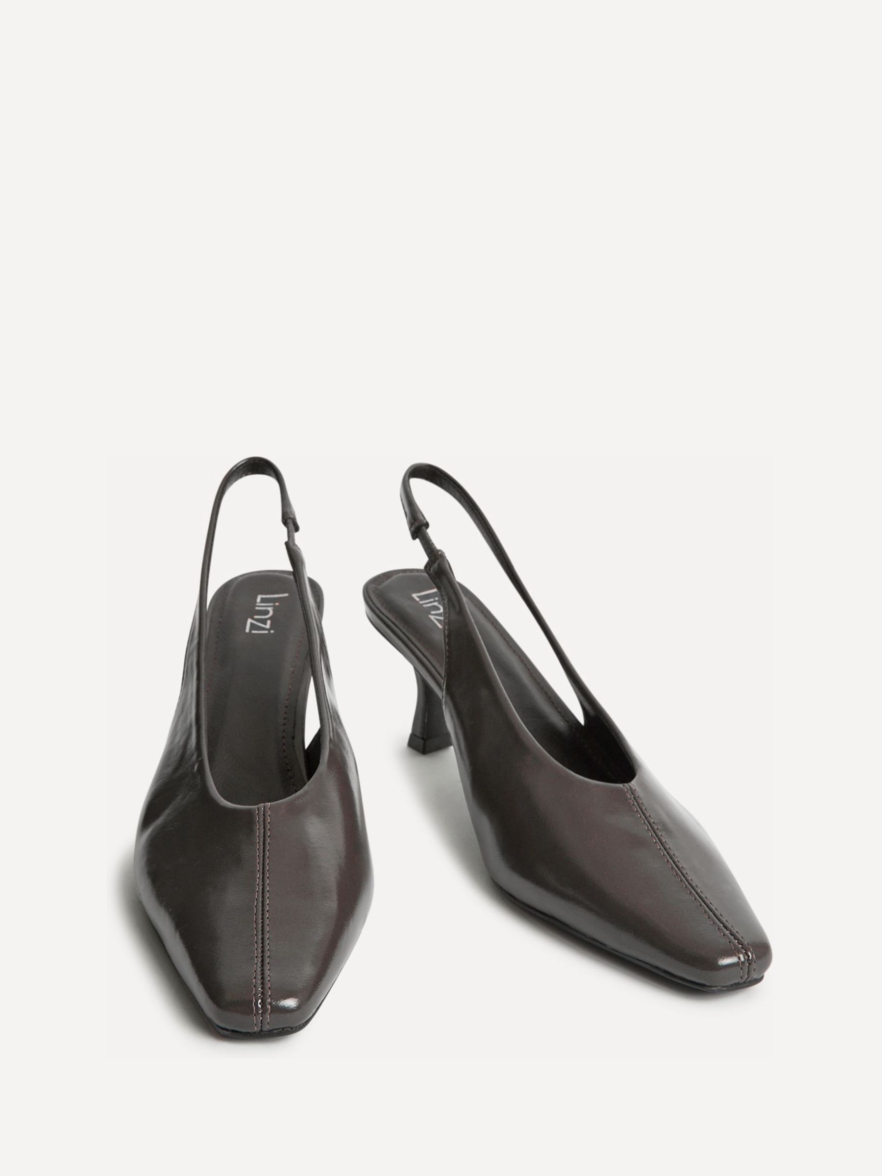 Buy Linzi Grey Method Square Toe Slingback Court Heels from the Next UK ...