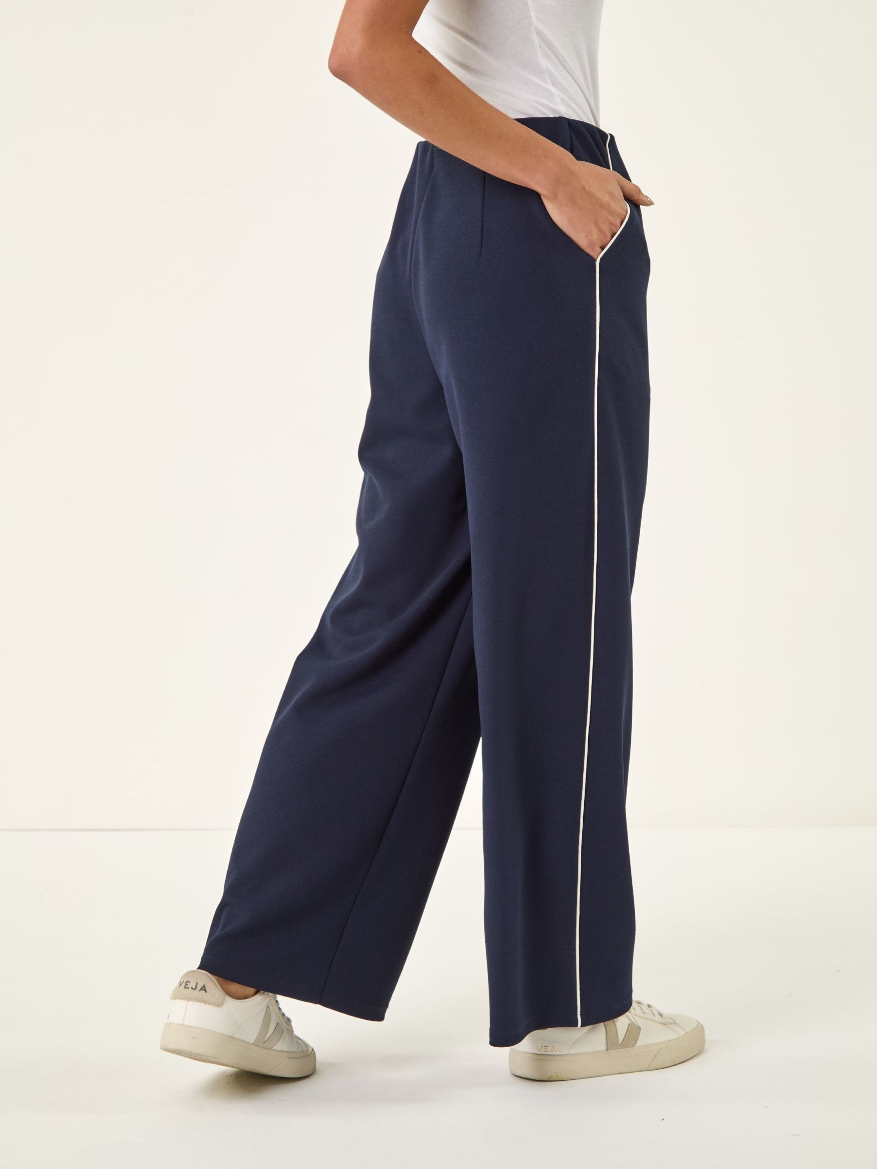 Buy Roman Blue Petite Side Seam Stretch Trousers from the Next UK ...