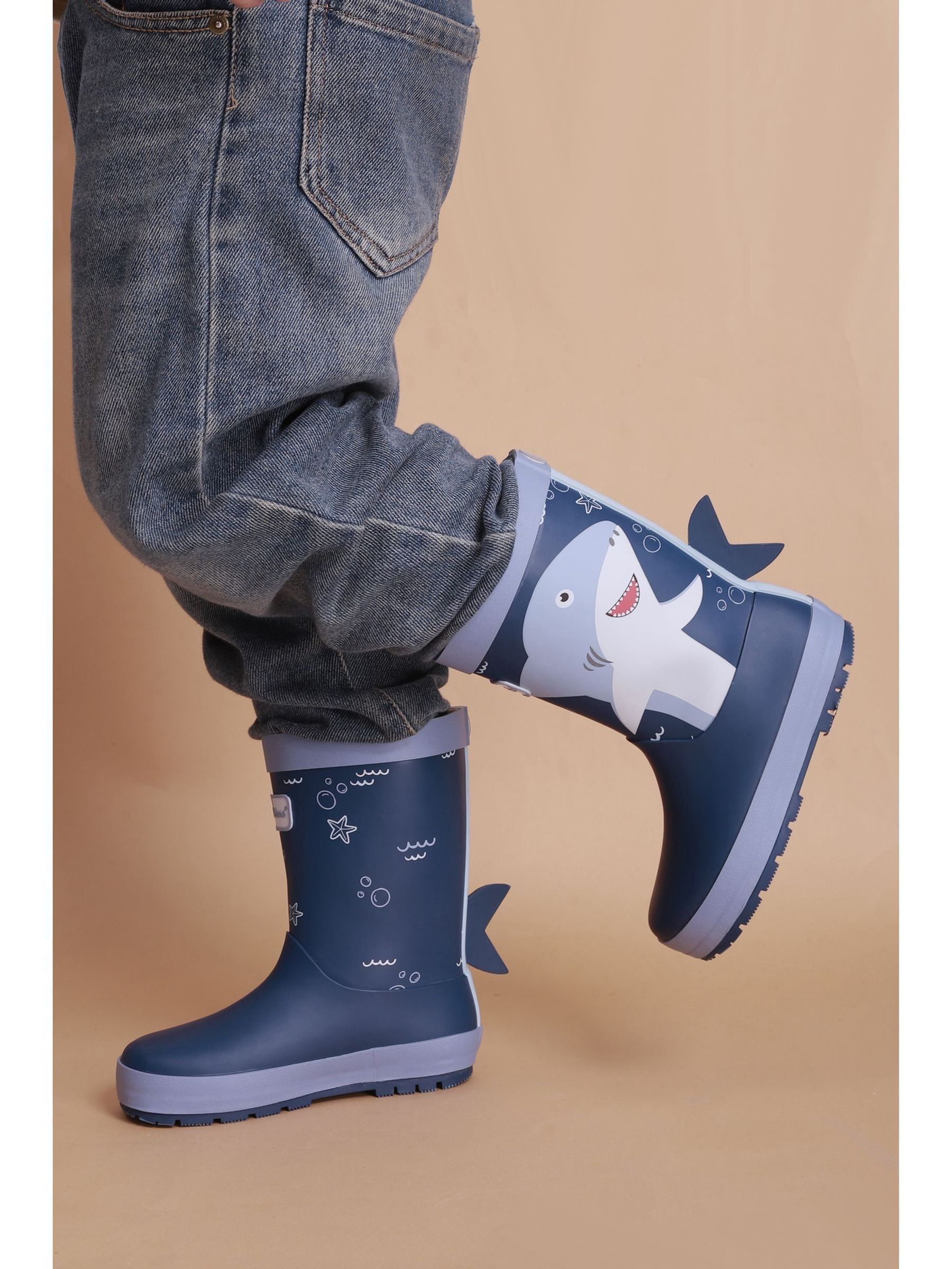 Buy Toezone Blue Shark Waterproof Wellies from the Next UK online shop