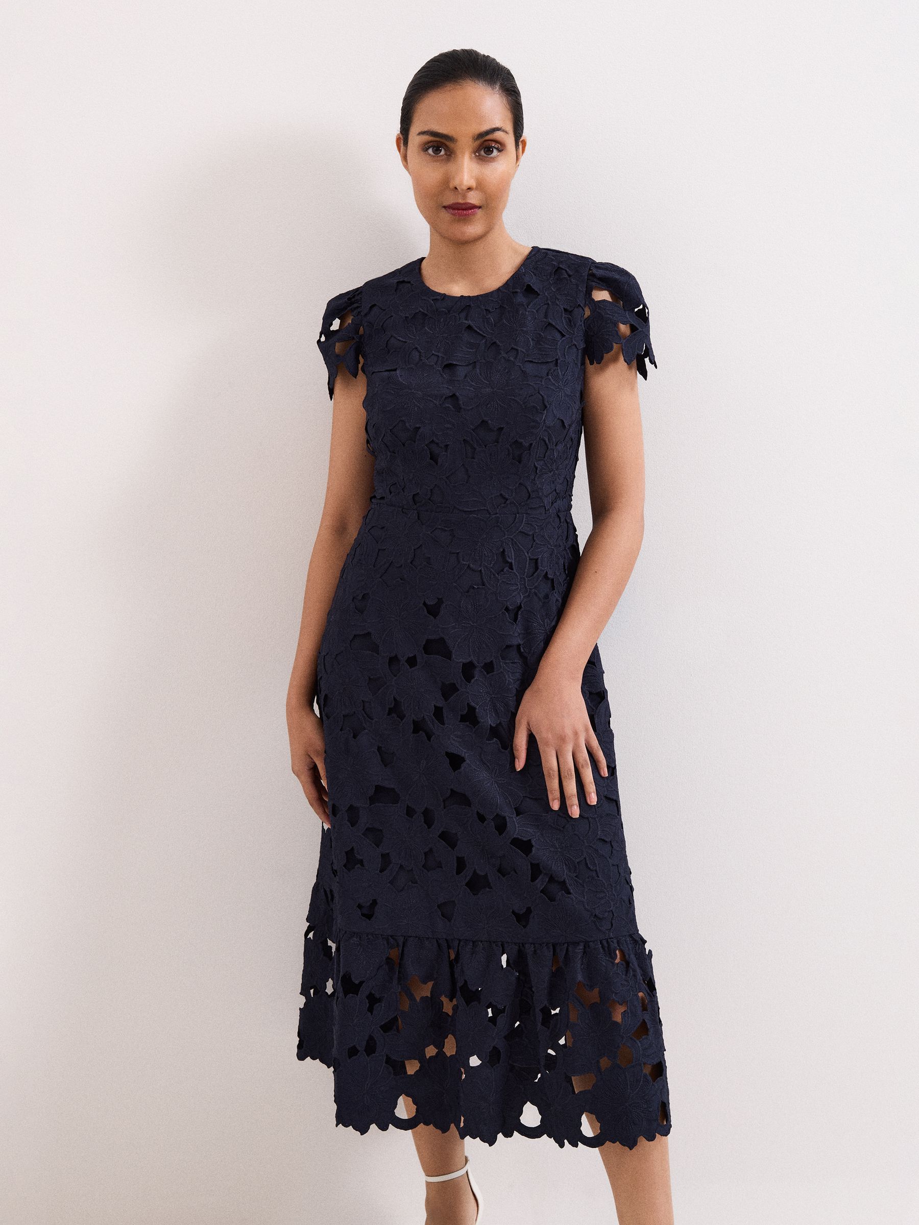 Buy Phase Eight Blue Petite Leilani Lace Dress from Next Australia
