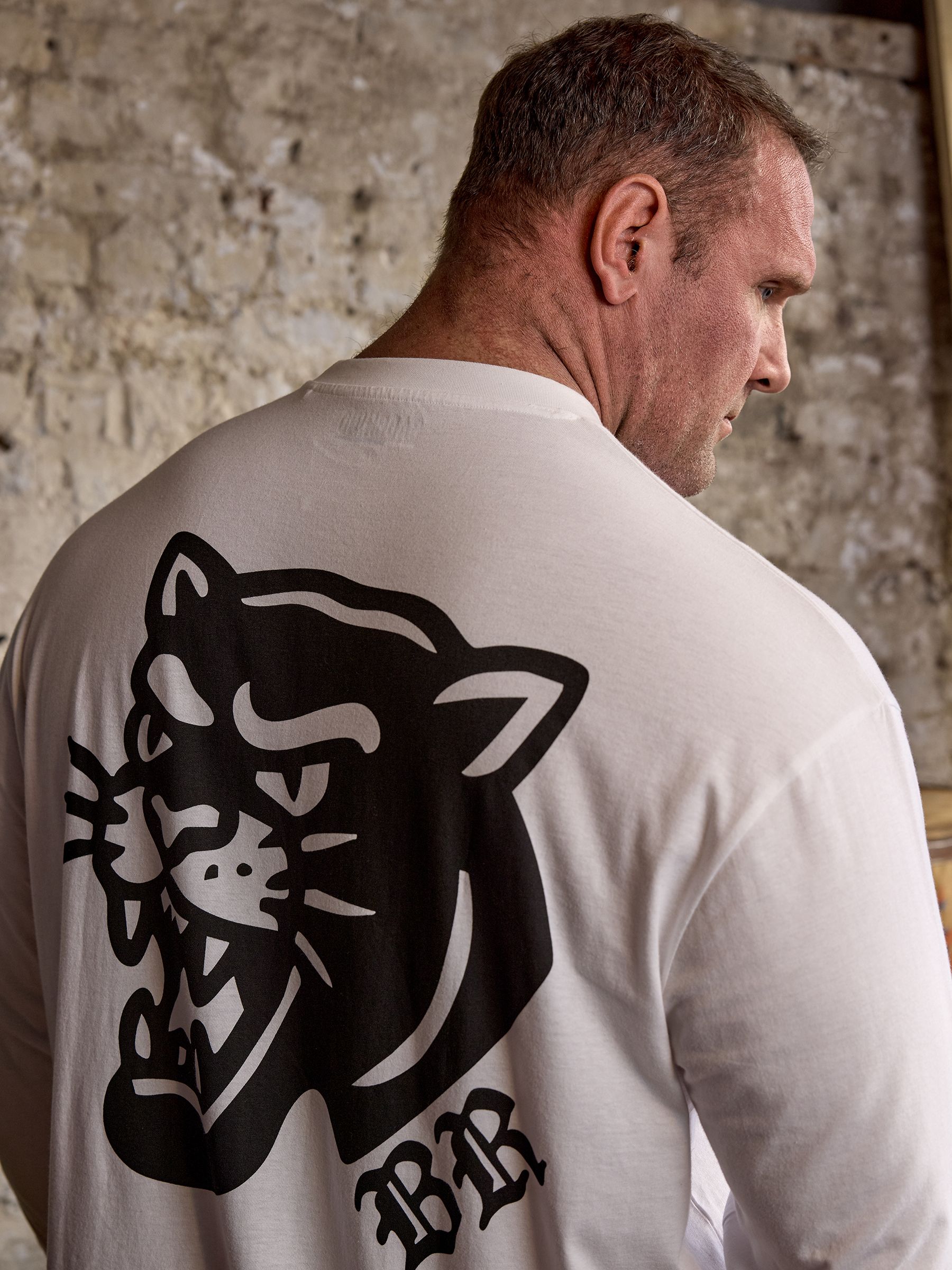 Buy BadRhino Big & Tall White Long Sleeve Panther T-Shirt from Next USA