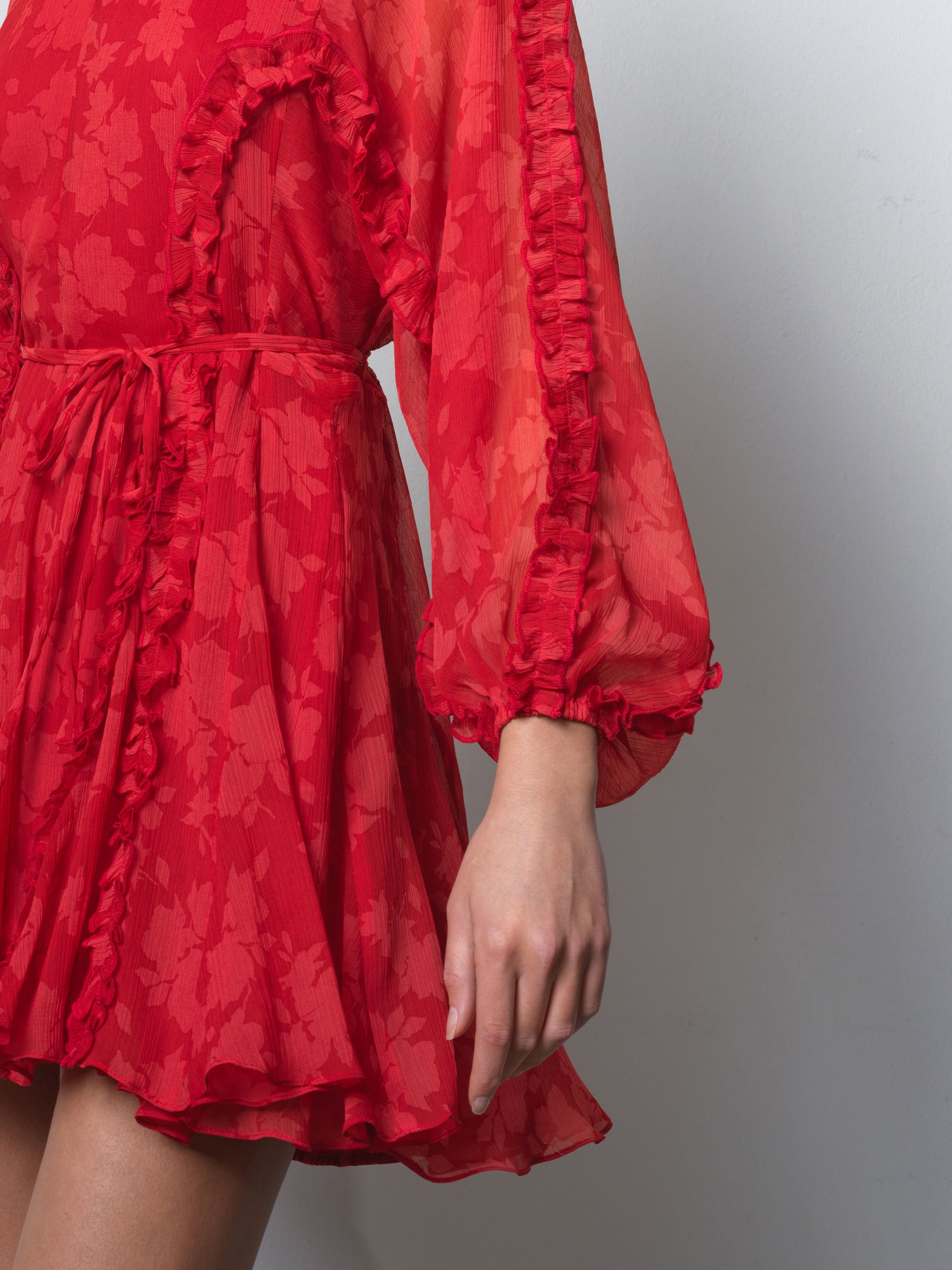Buy French Connection Red Emina Chiffon Kara Floral Dress from the Next ...