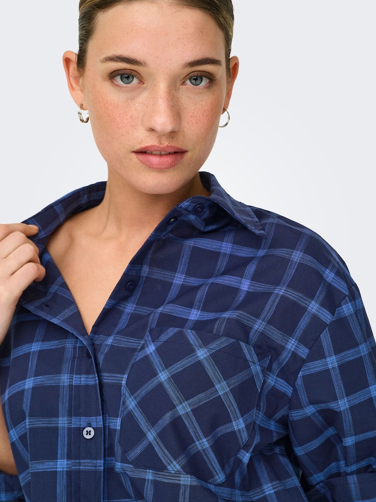 Buy ONLY Blue Checked Shirt from Next Cyprus