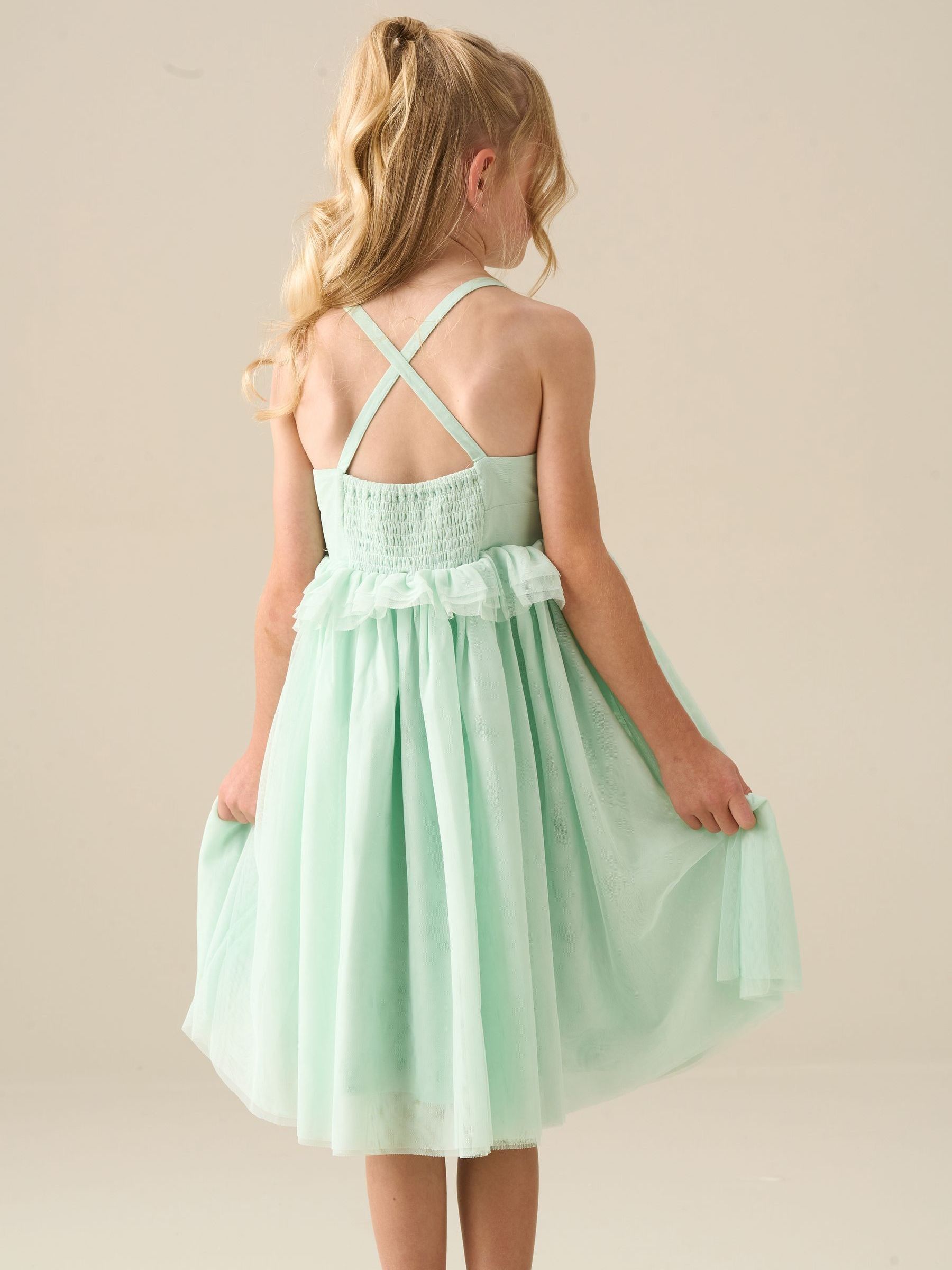 Buy Angel & Rocket Liliah Mesh Frill Dress from Next Saudi Arabia