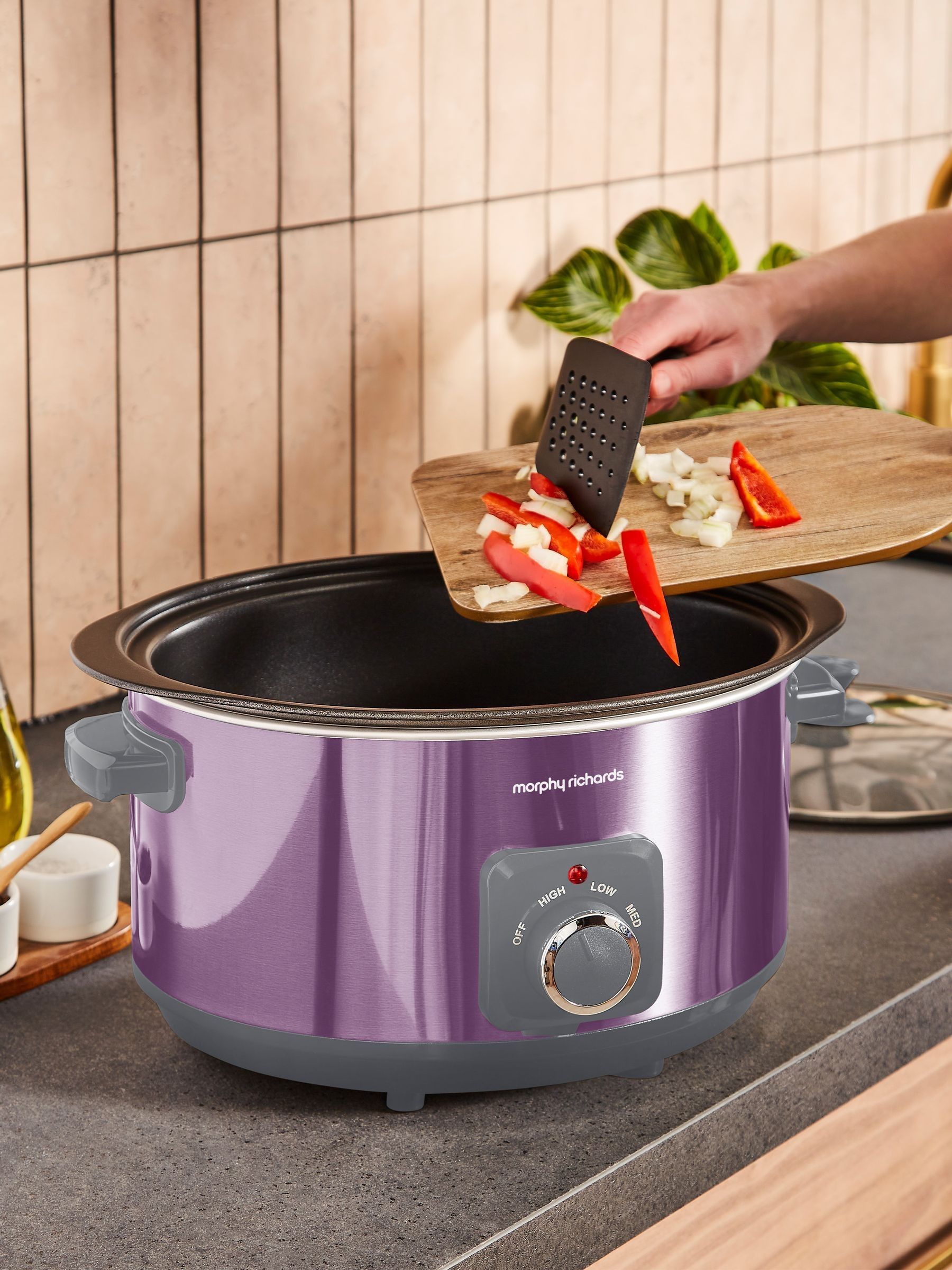 Buy Morphy Richards Purple Accents Sear & Stew 6.5L Slow Cooker from ...
