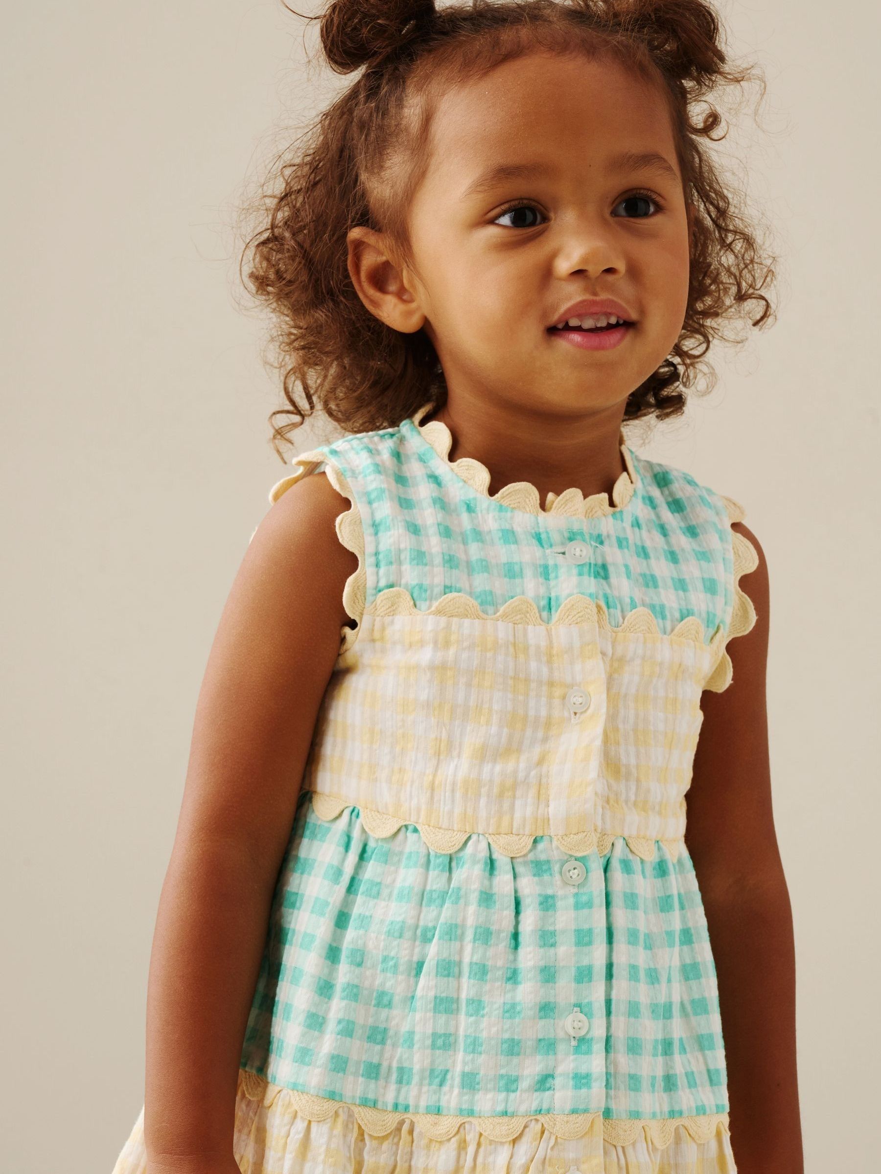 Buy Angel & Rocket Ginny Gingham Bow Waist Dress from Next Portugal