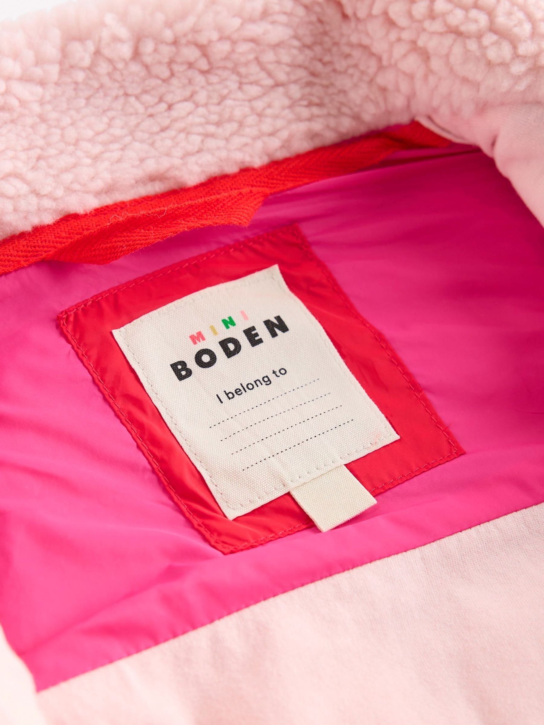 Buy Boden Pink 2-in-1 Borg Mix Jacket from Next Ireland