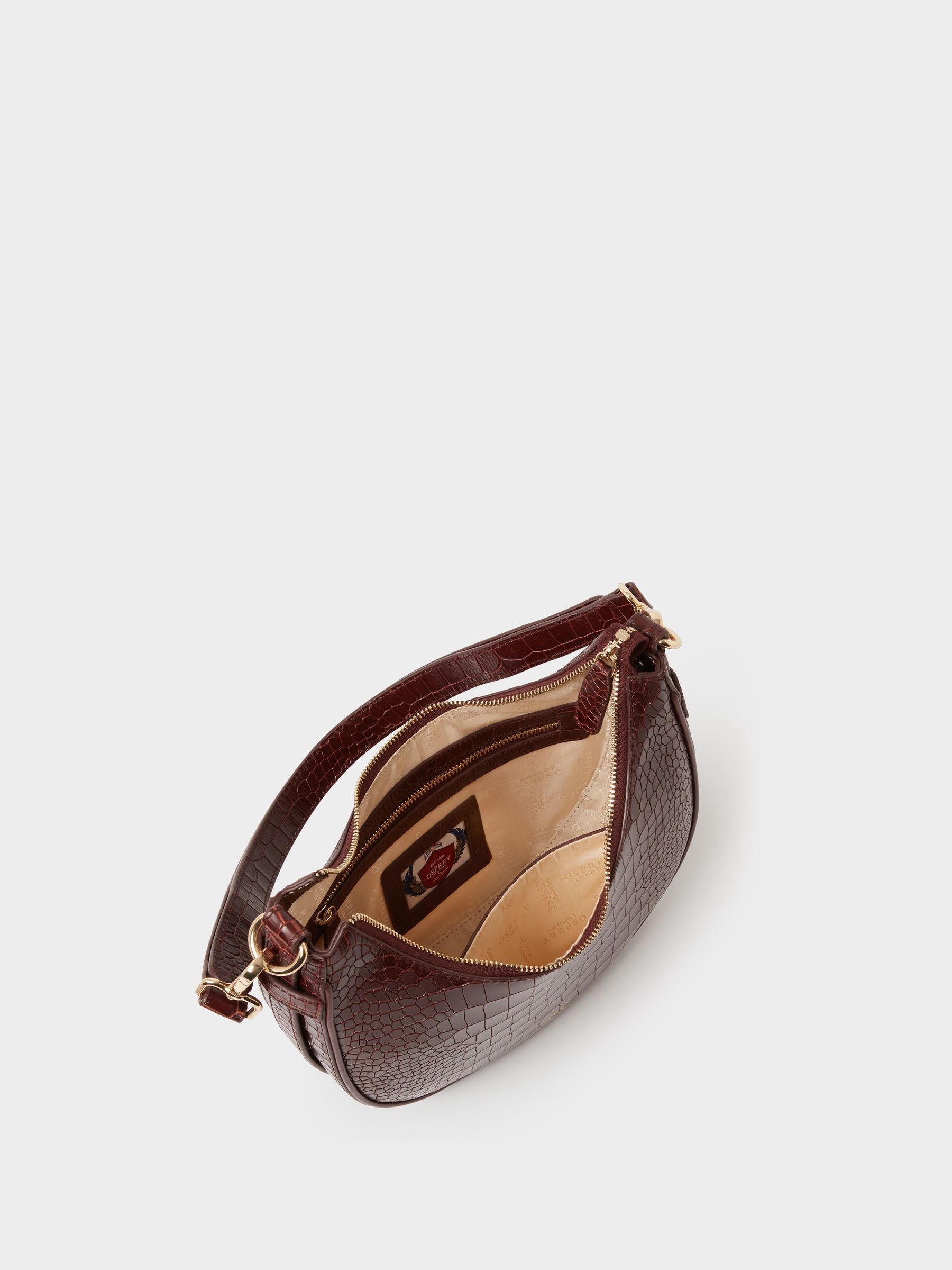 Buy Osprey London Red The Piper Mini Leather Shoulder Bag from the Next ...