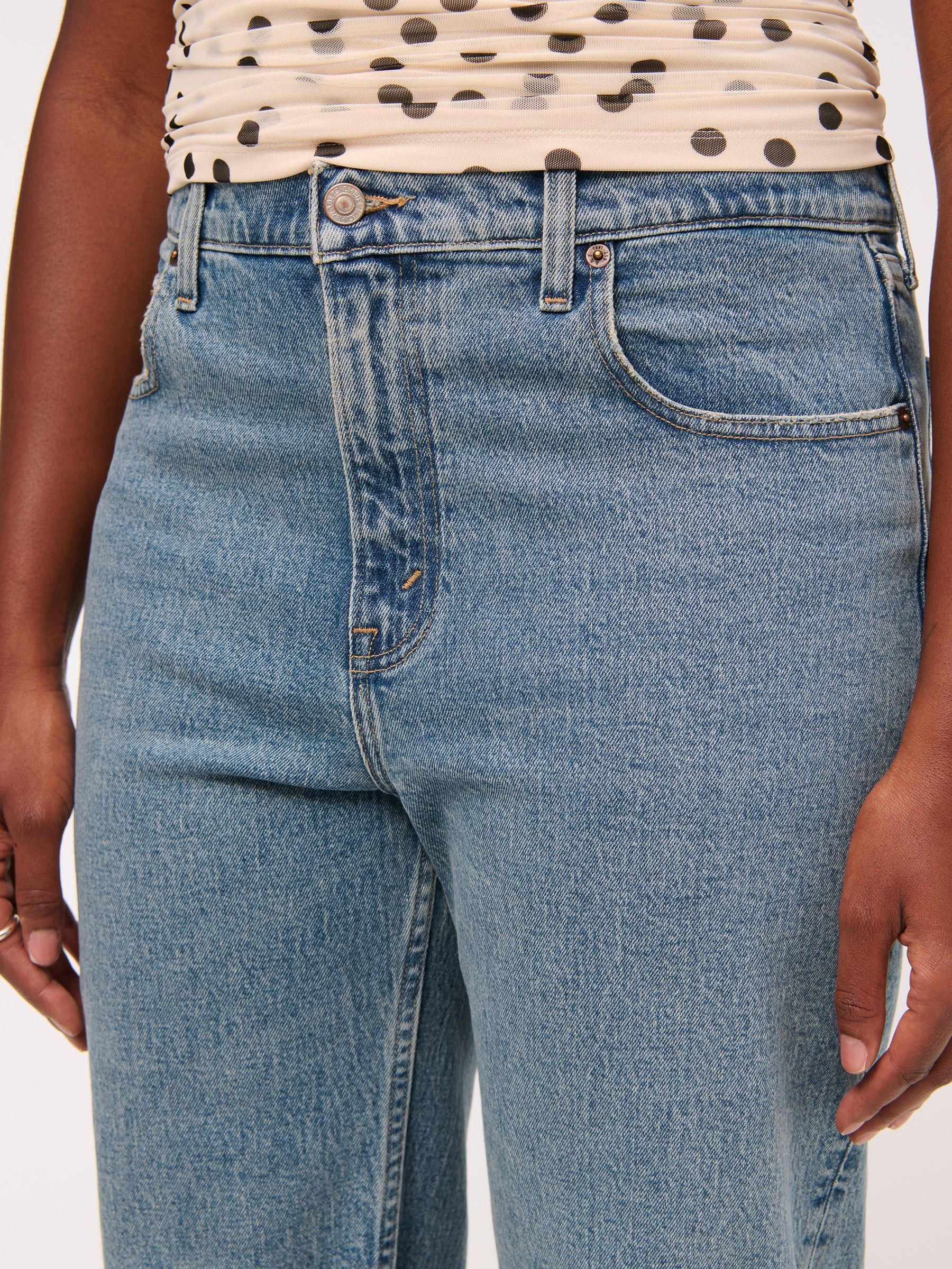 Buy Abercrombie & Fitch Blue High Rise 90's Relaxed Jeans from the Next ...
