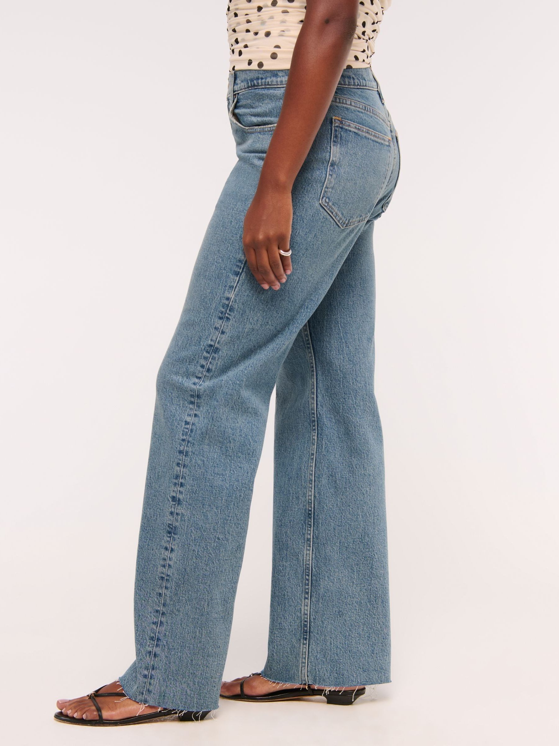 Buy Abercrombie & Fitch Blue High Rise 90's Relaxed Jeans from the Next ...