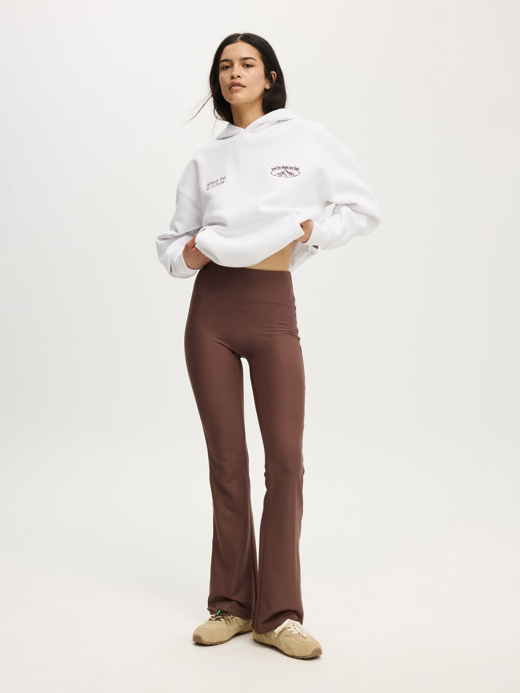 Buy Cotton On Light Brown Fleece Lined Flare Leggings from the Next UK ...