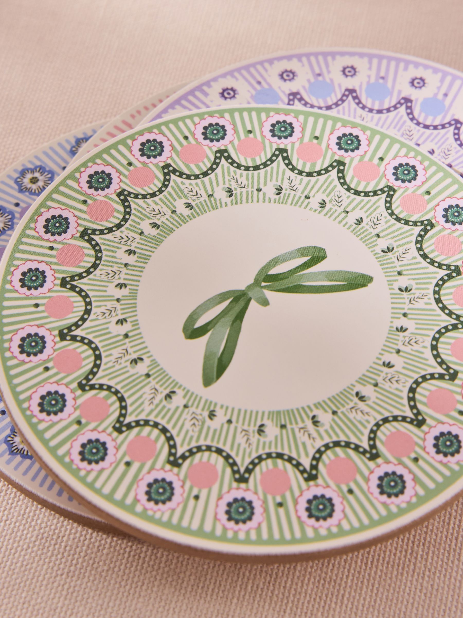 Buy Cath Kidston Set of 4 White Spitalfieids Silk CB Coasters from the ...