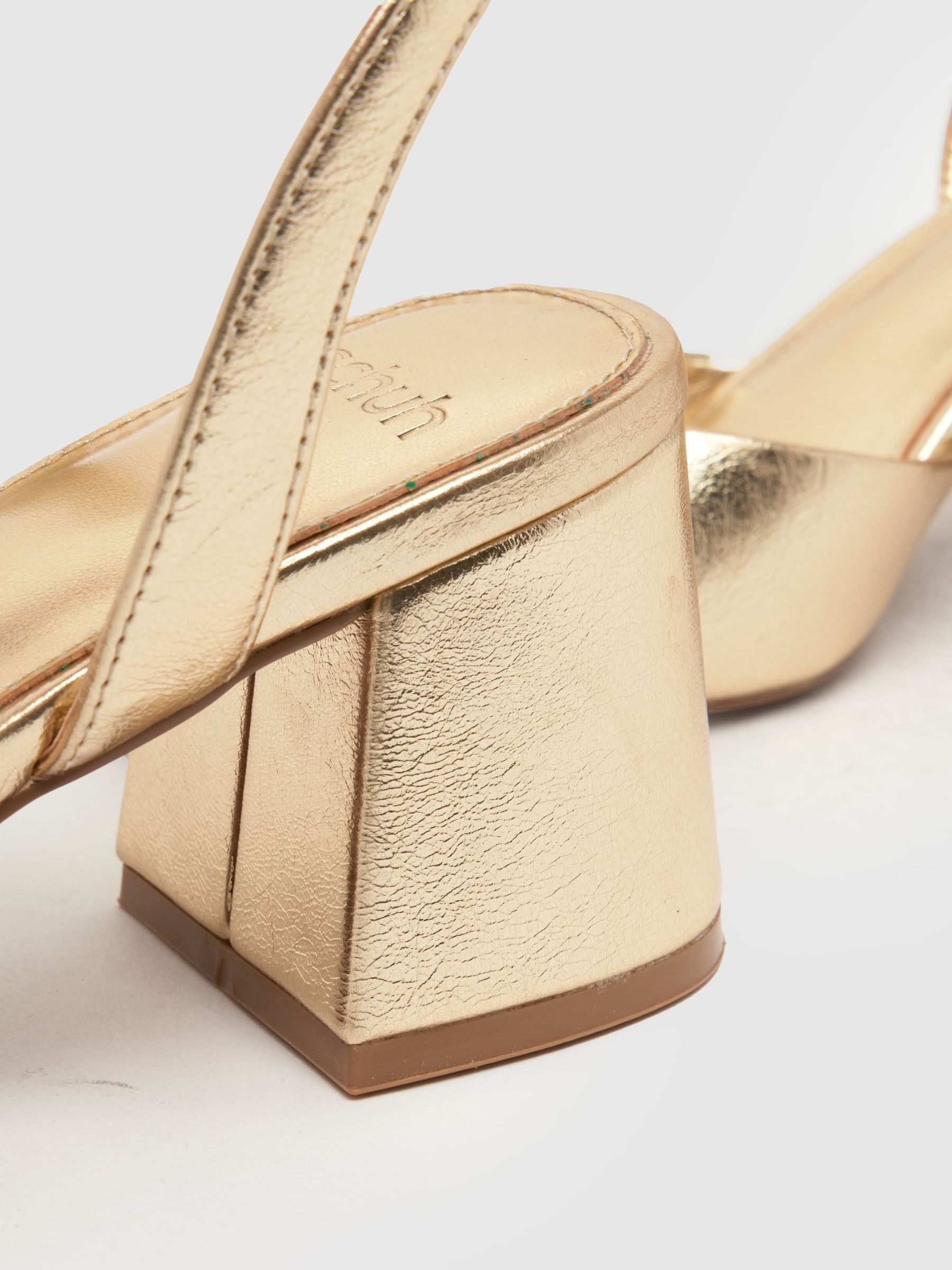 Buy Schuh Gold South Block Heel Sandal from the Next UK online shop
