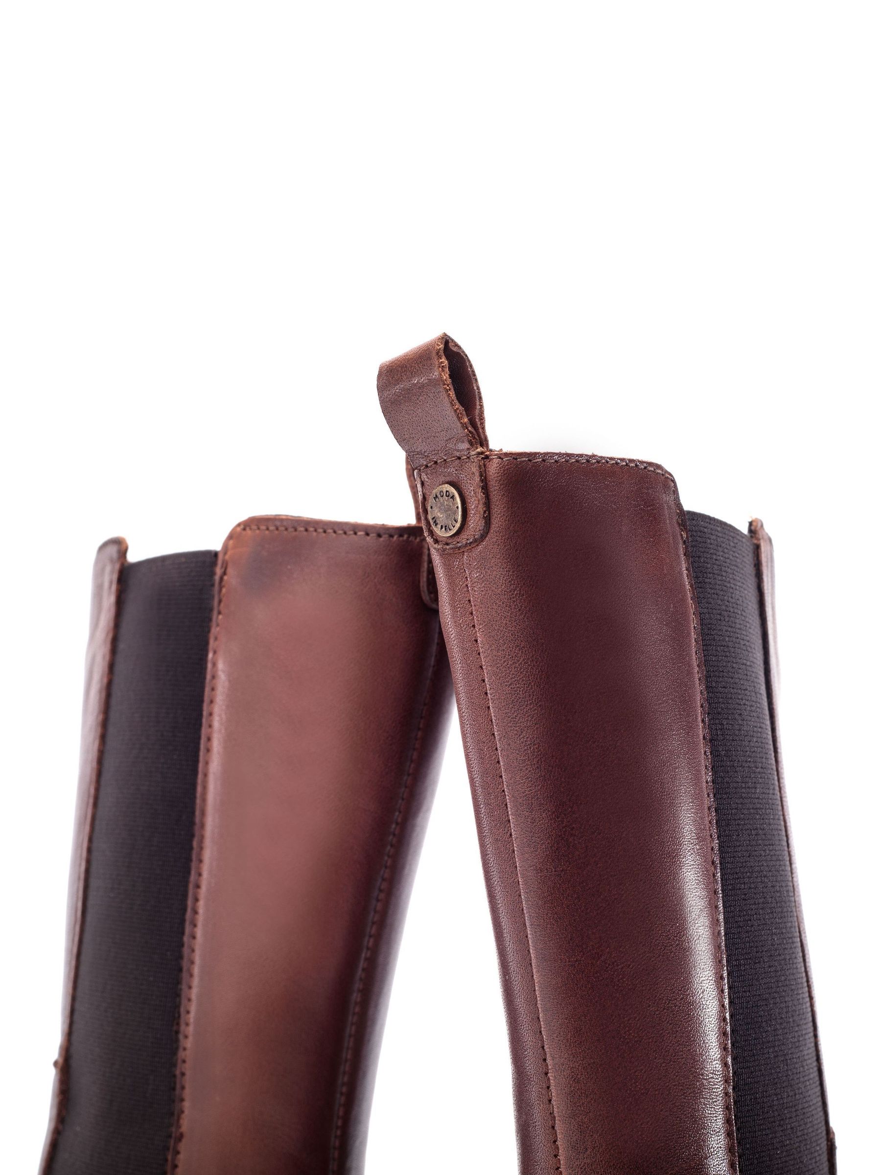 Buy Moda in Pelle Brown Geelia Leather Double Rand Calf Boots from Next ...