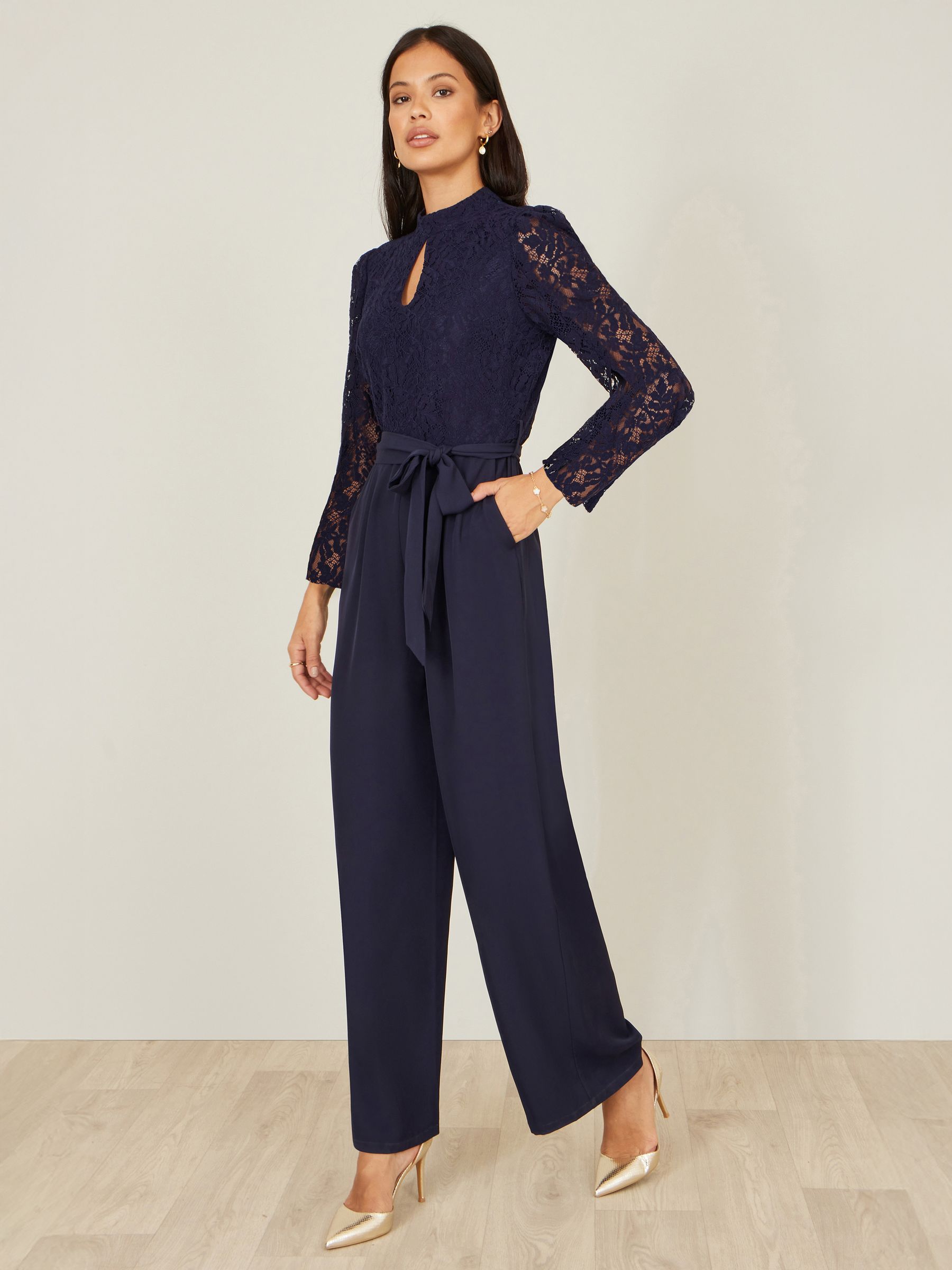 Buy Yumi Blue Lace Appliqué Jumpsuit from the Next UK online shop