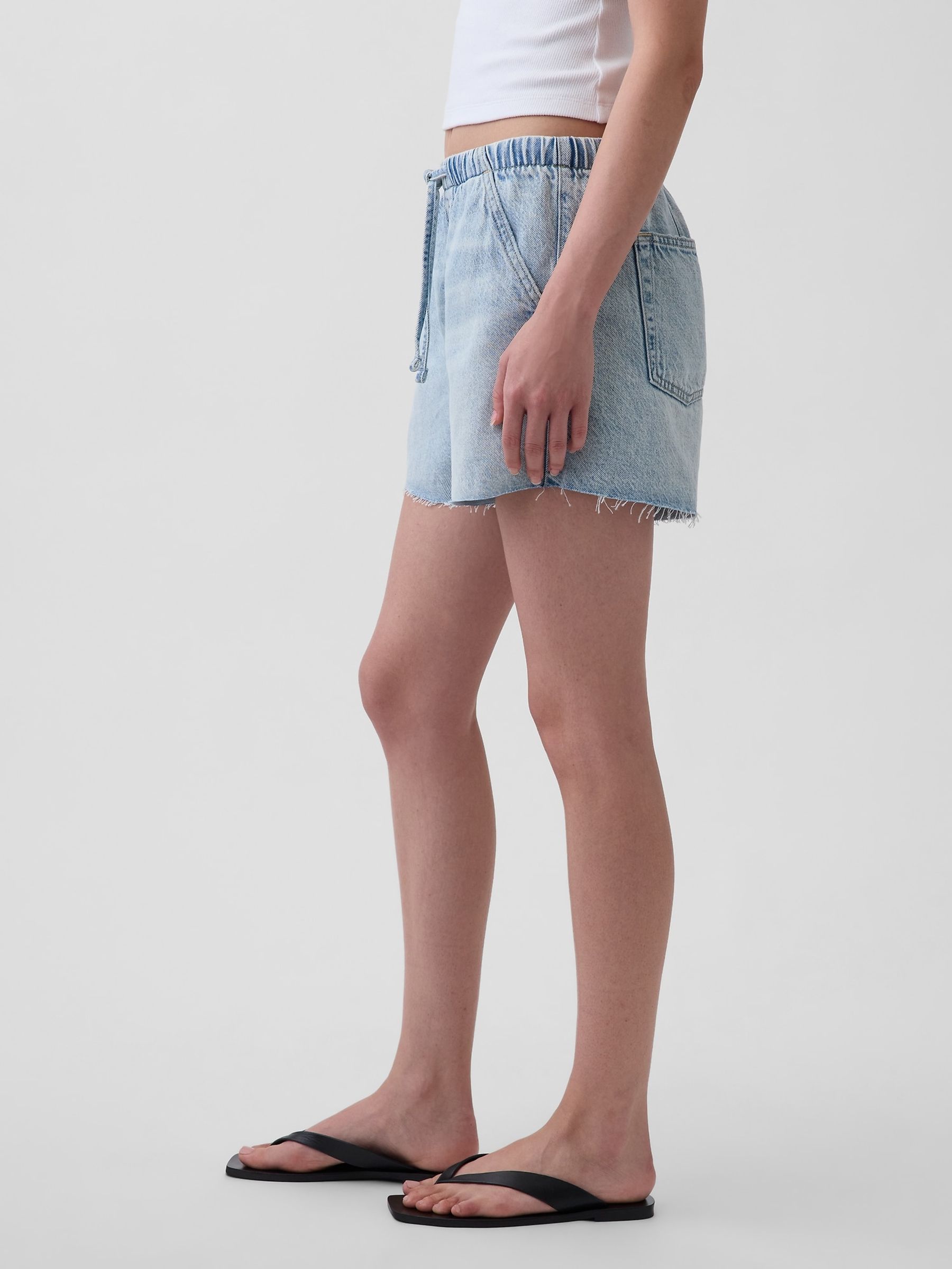 Buy Gap Light Wash Denim Relaxed Shorts from the Next UK online shop