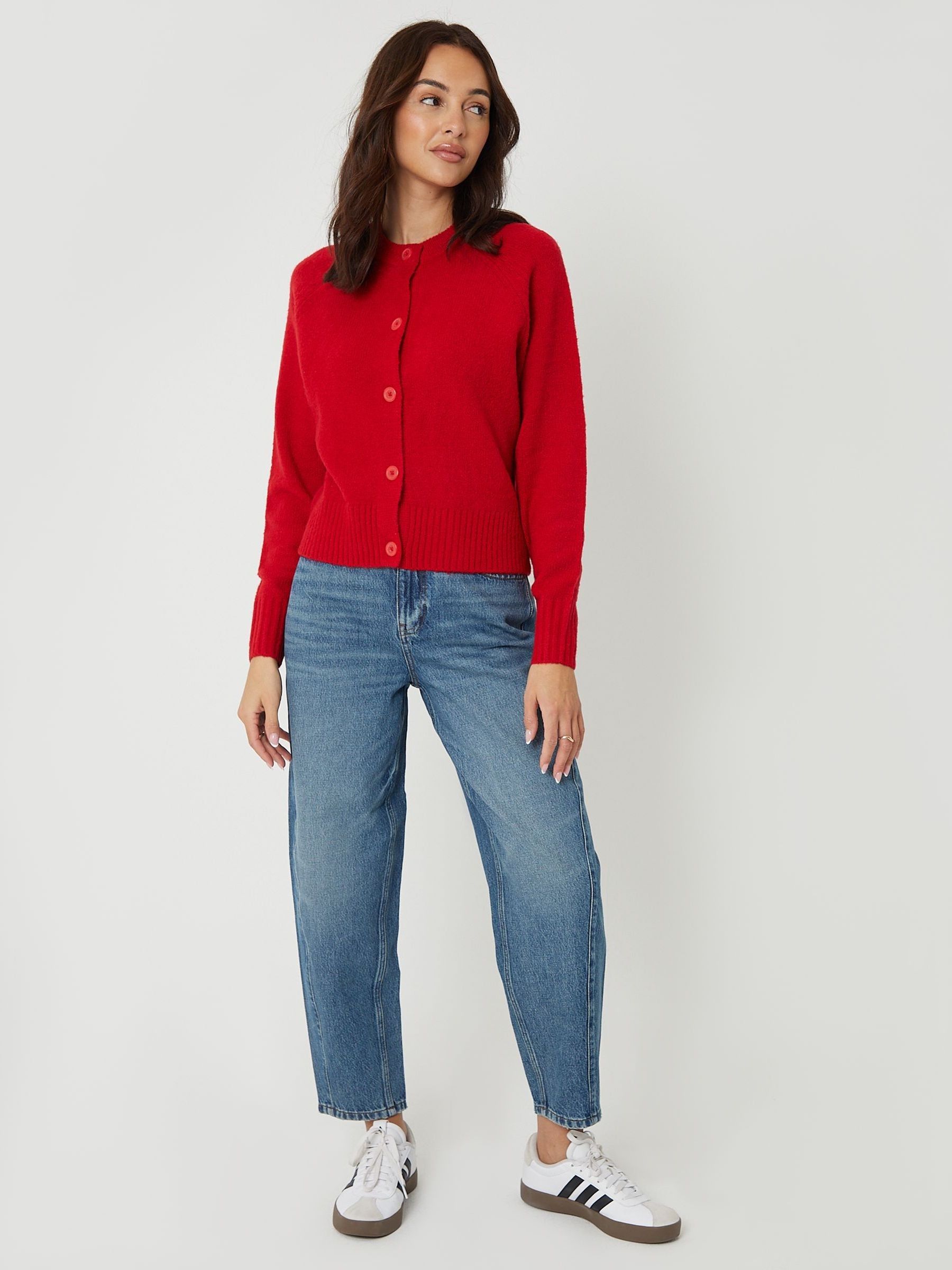 Buy Threadbare Red Button Up Knitted Cardigan from the Next UK online shop