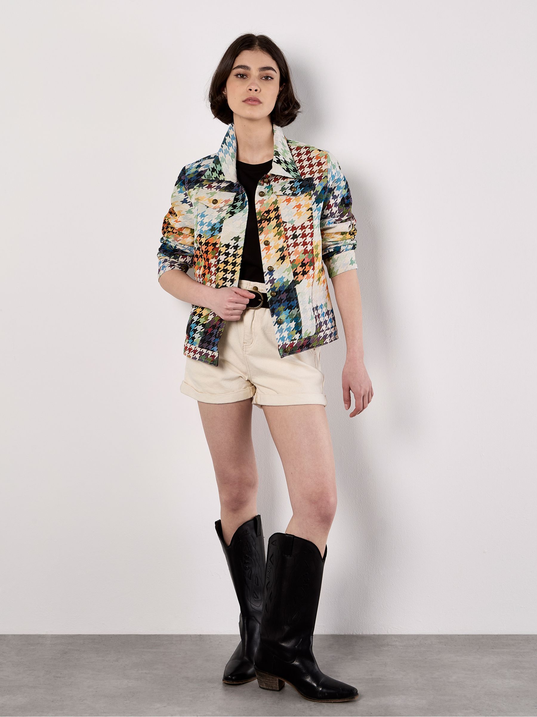 Buy Apricot Blue Colourful Dogtooth Jacket from the Next UK online shop