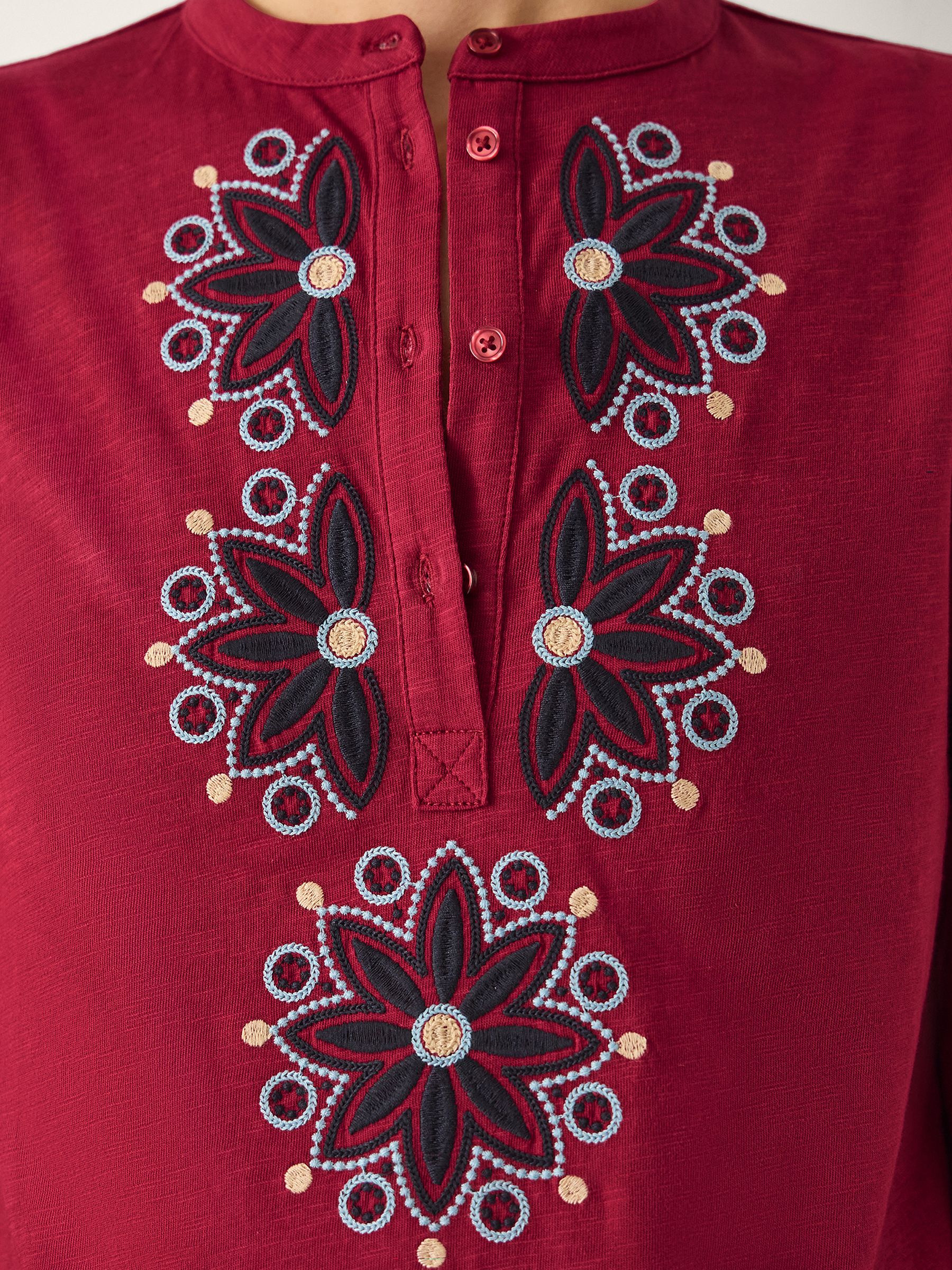 Buy Monsoon Red Esme Embroidered Jersey Blouse from Next Netherlands