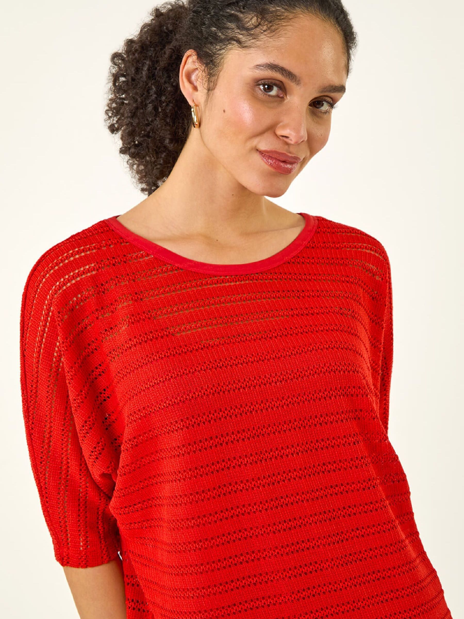 Buy Roman Orange Textured Snit Top from Next Ireland