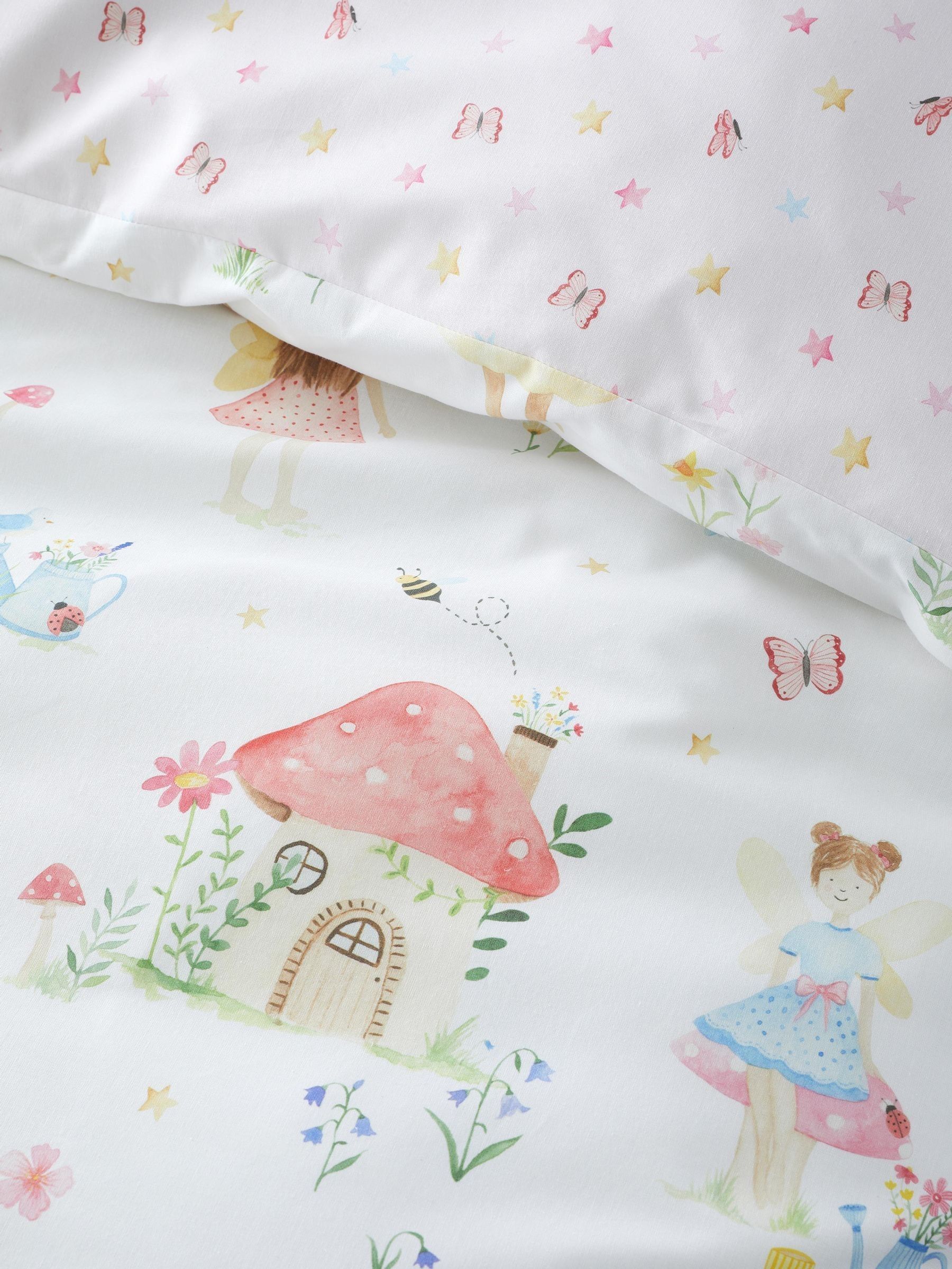 Buy Bedlam Pink Summer Fairies Easy Care Duvet Cover Set from the Next ...