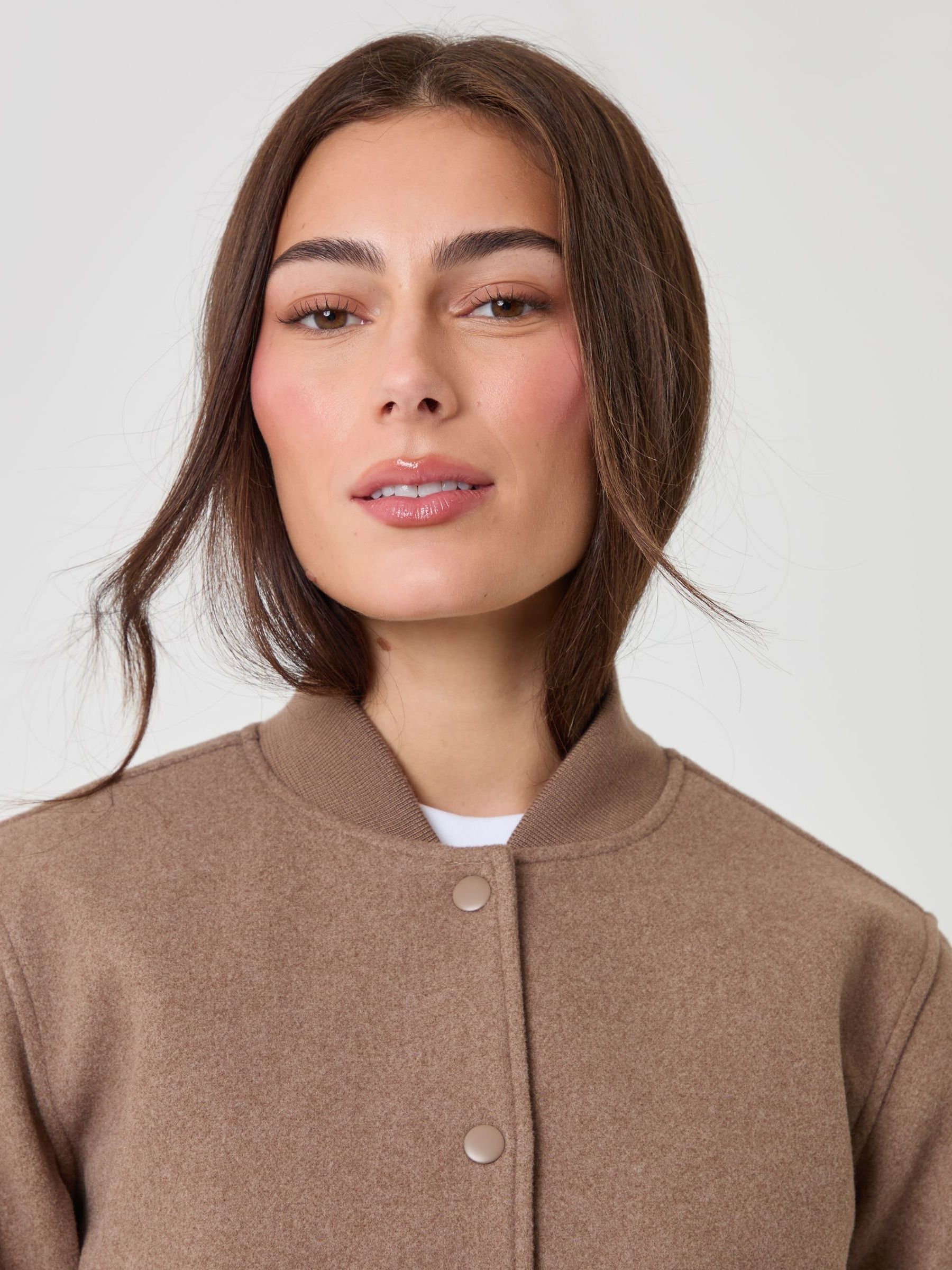 Buy Threadbare Brown Faux Wool Bomber Jacket from the Next UK online shop